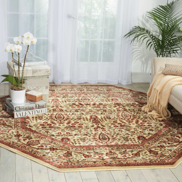 Nourison Persian Arts Oriental Bordered Ivory Area Rug - Walmart.com