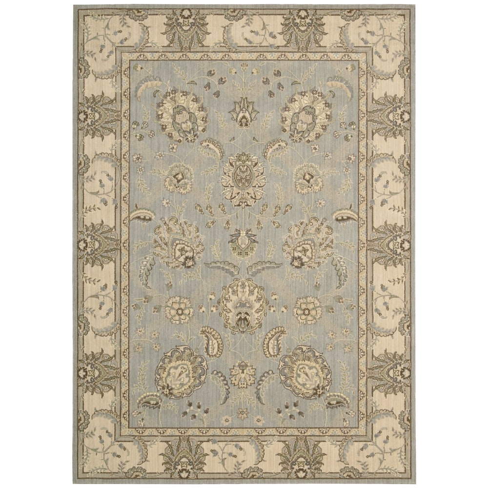 Nourison Persian Empire PE22 Area Rug Aqua 3'6" x 5'6" Latex Free ...