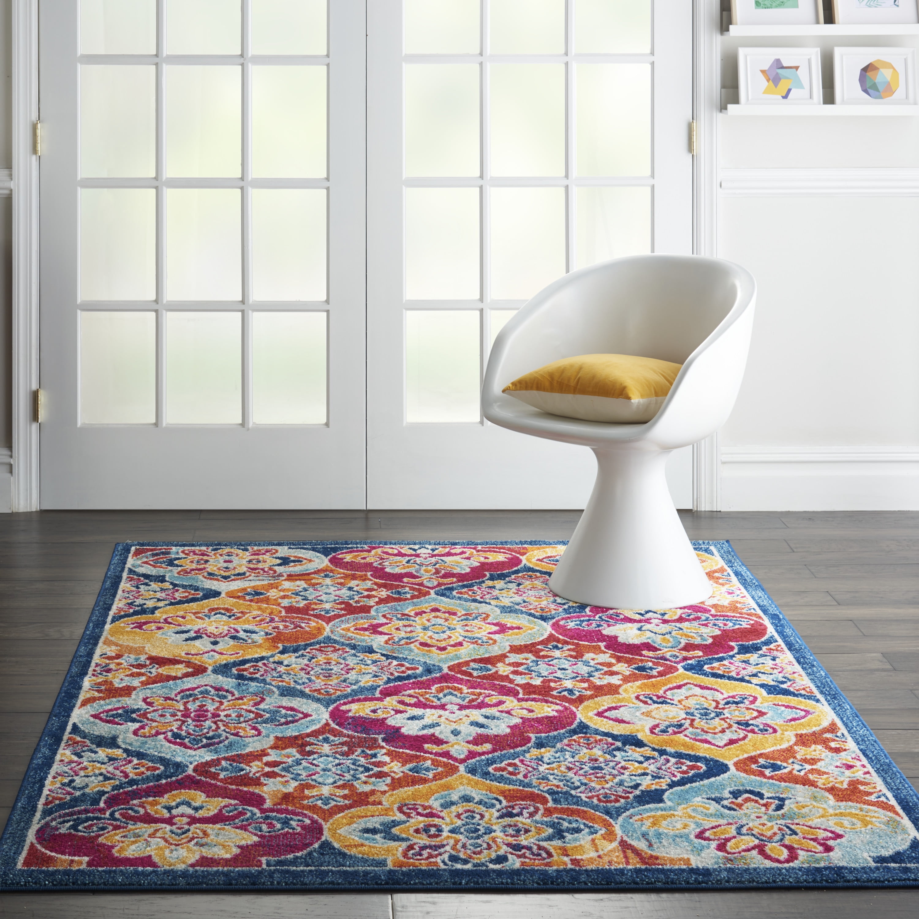 Nourison Persian Vintage PRV06 Navy/Orange/Magenta Indoor Area Rug - 5 ...