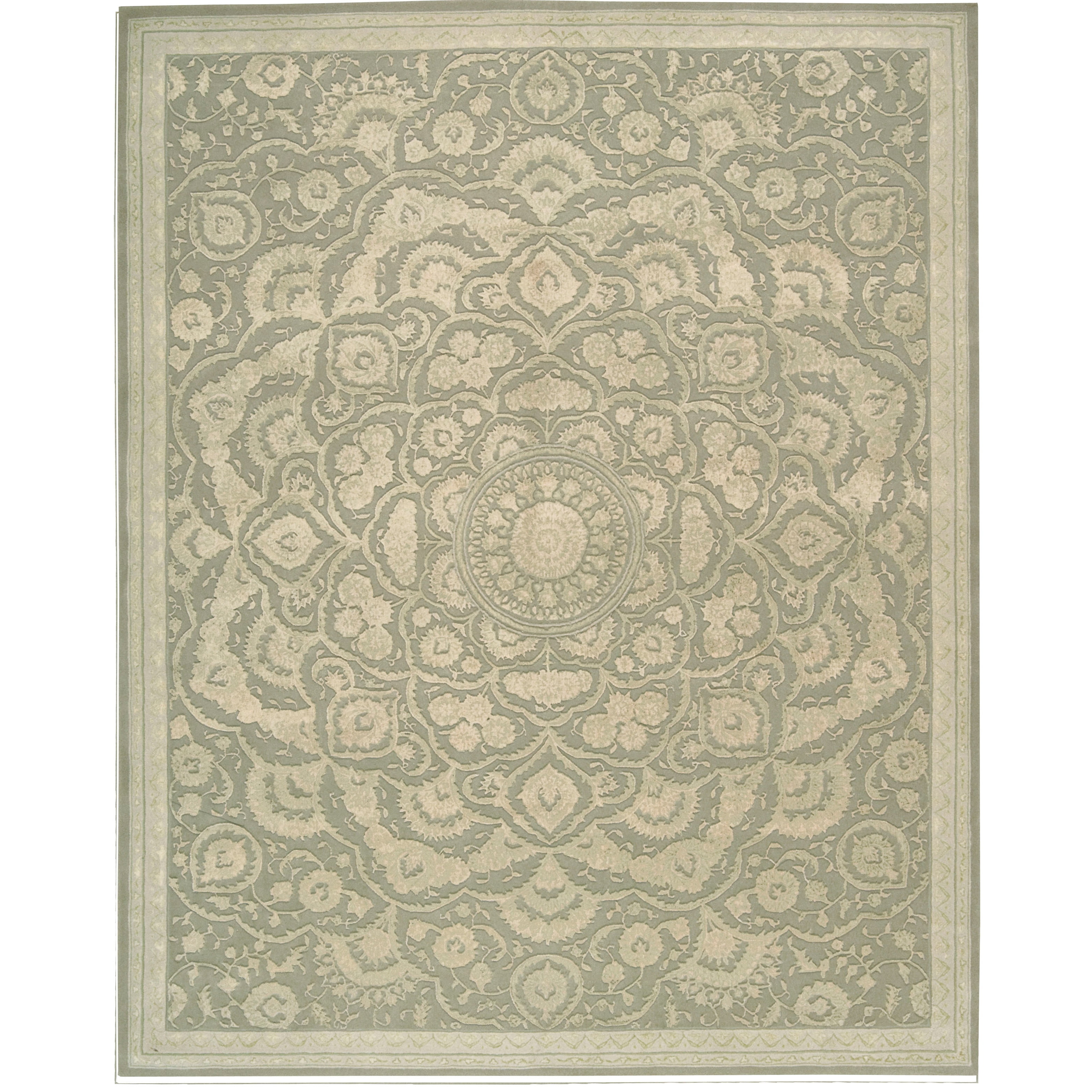 Nourison Regal Hand-tufted Area Rug Green 7'9" x 9'9" Silk, Wool 8' x ...