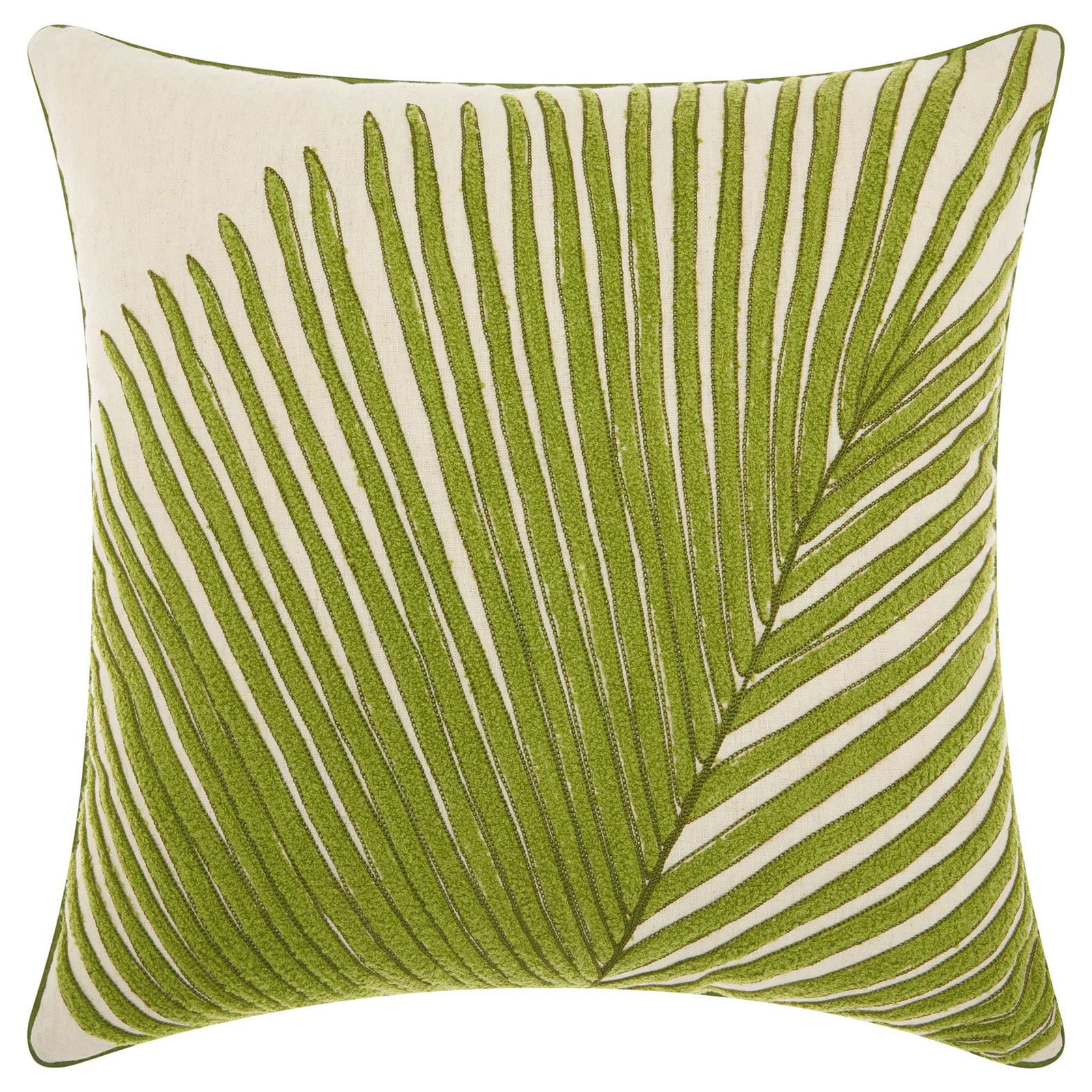 Nourison Royal Palm Palm Frond Throw Pillow, 18" x 18", Green - Walmart.com