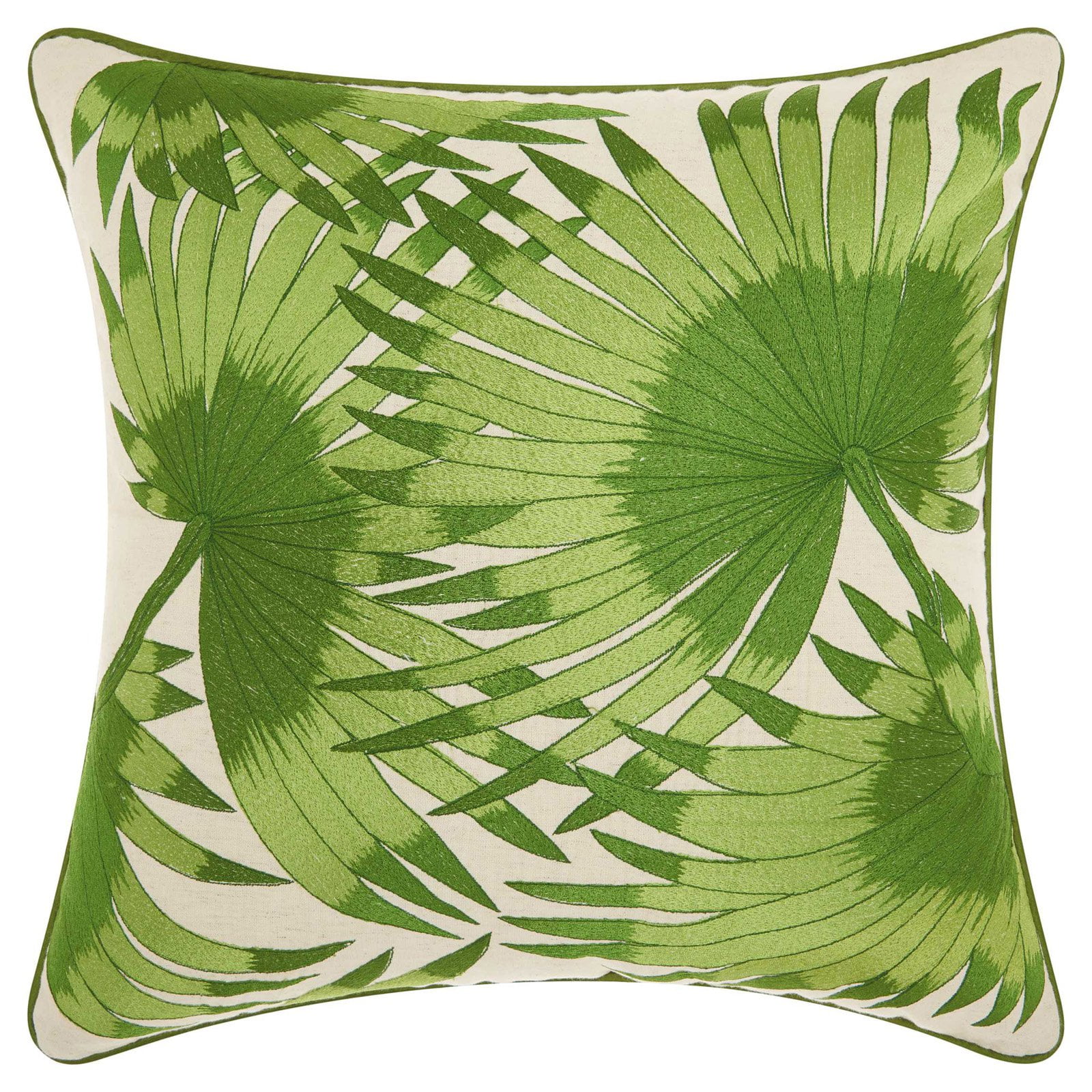 Nourison Royal Palm Palm Leaves Decorative Throw Pillow, 18" x 18 ...