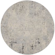 Nourison Rustic Textures Abstract Grey/Blue 7'10" x 10'6" Area Rug ...