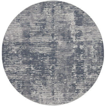 Nourison Rustic Textures Abstract Ivory/Silver 5'3" x 7'3" Area Rug ...