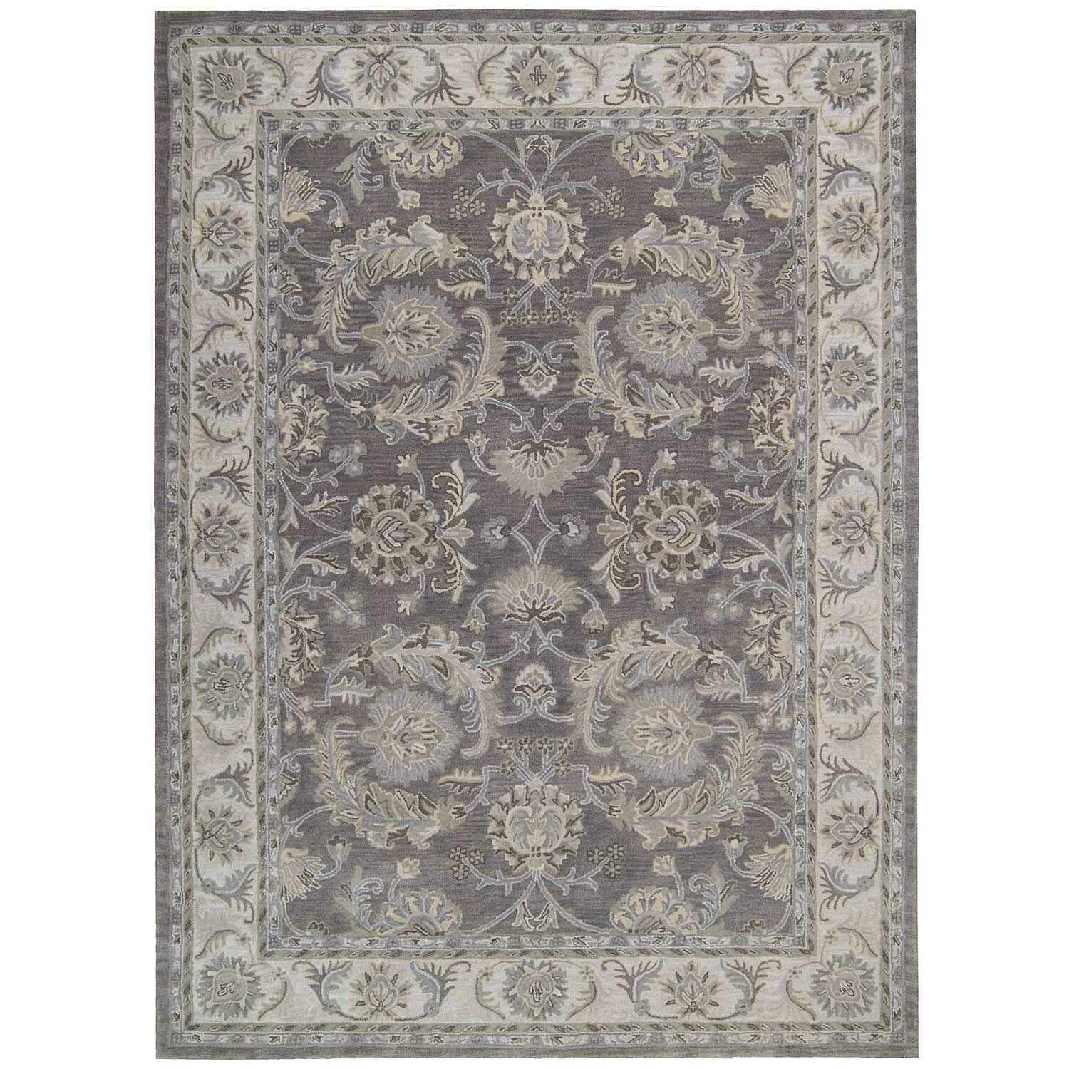 Nourison Sepia Grey Area Rug-Color:Grey,Shape:Rectangle,Size:3'9" x 5'9 ...