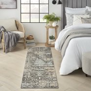 Nourison Paxton Modern & Contemporary Ivory 4' x 6'2" Area Rug, (4x8 ...