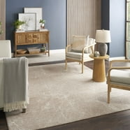 Nourison Rustic Textures Abstract Ivory/Blue 7'10" x 10'6" Area Rug ...