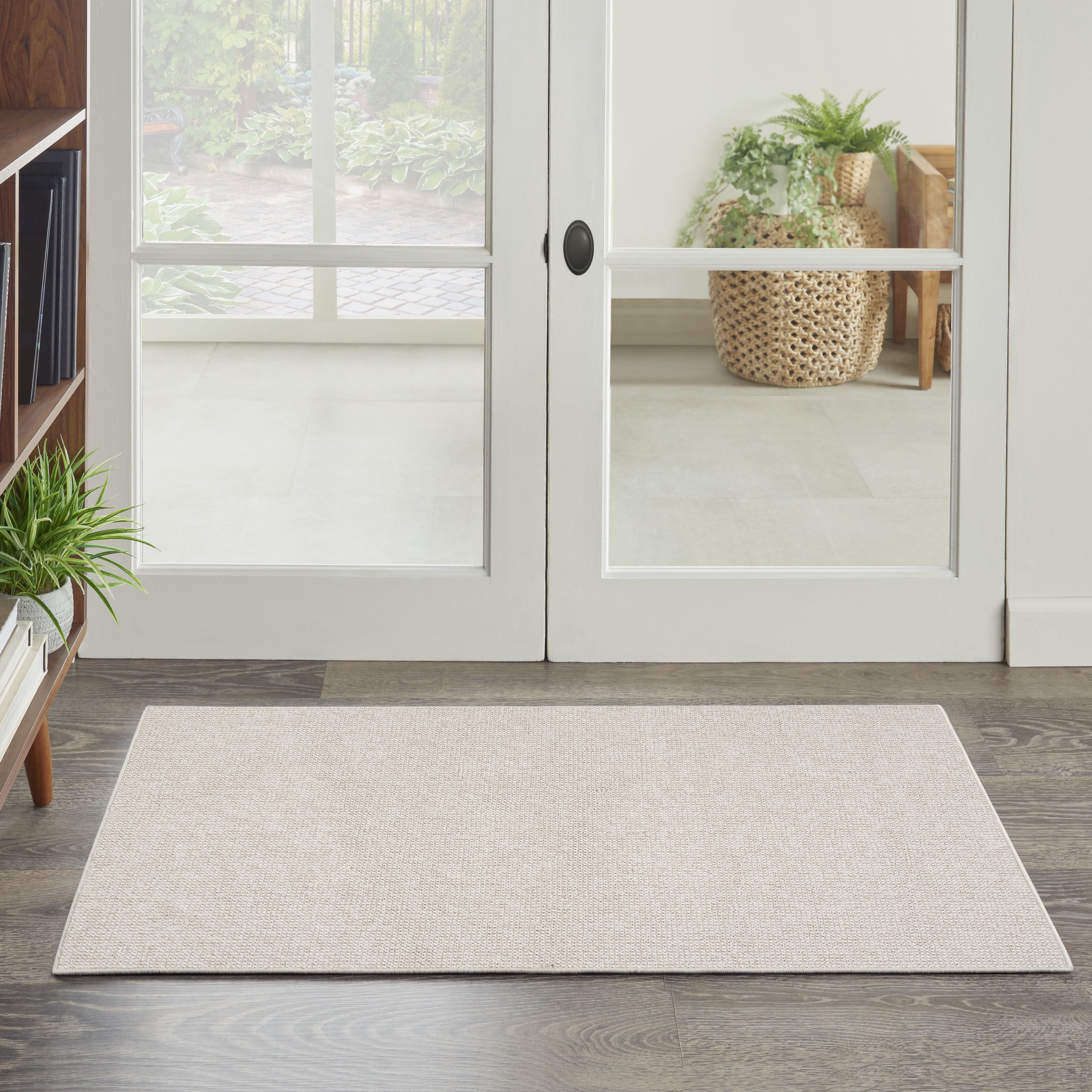 Nourison Textured Home All-over design Ivory Beige 2'2" x 3'9" Area Rug ...