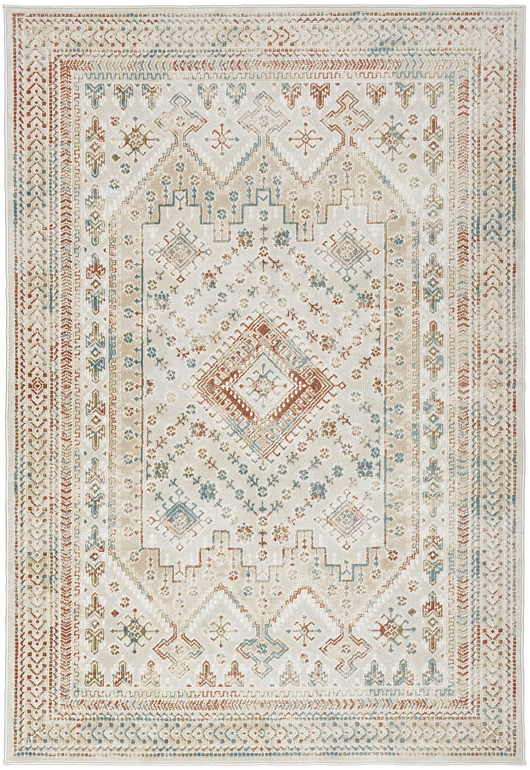 Nourison Thalia Vintage Beige Multicolor 4' x 6' Area Rug (4x6 ...