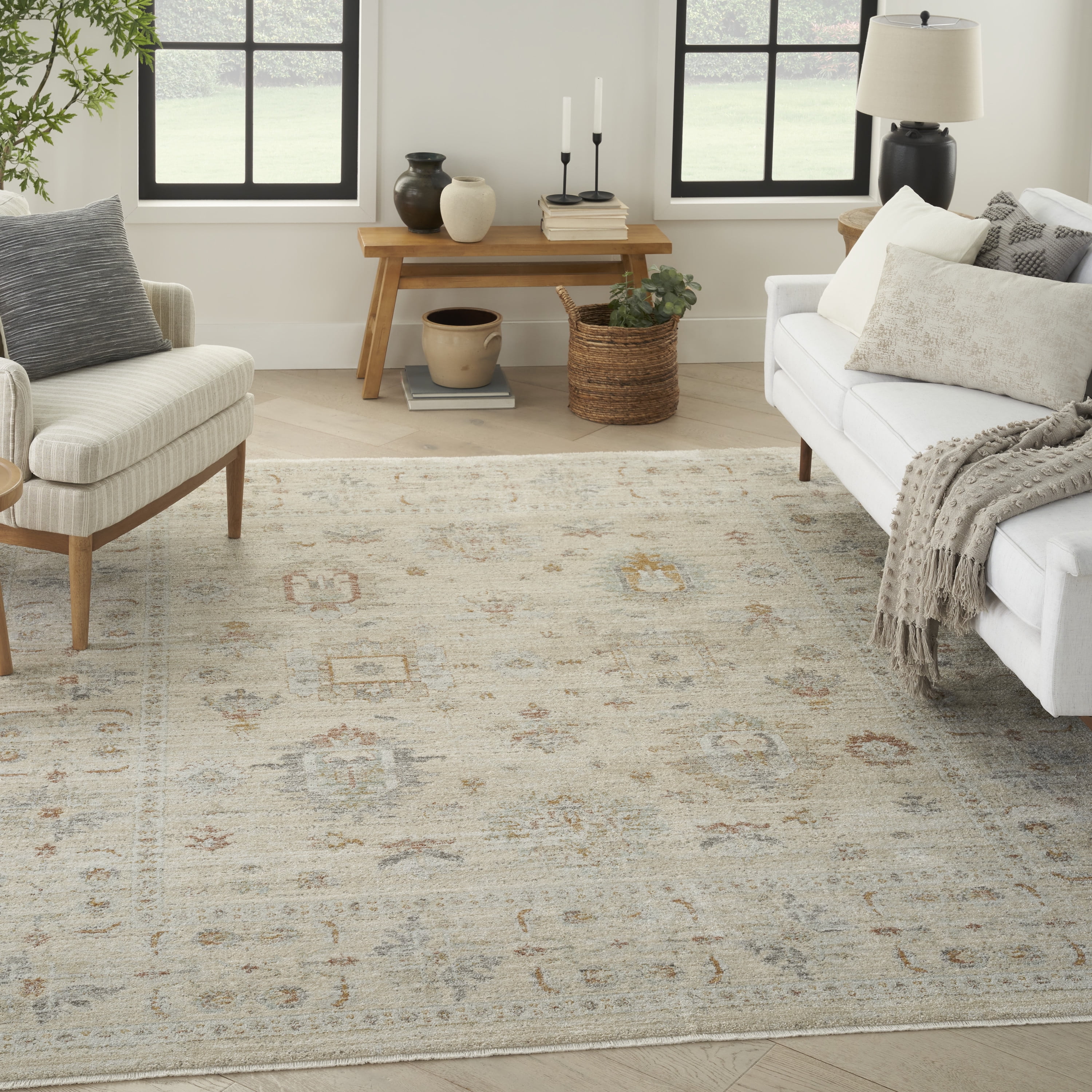 Nourison Traditional Home Persian Ivory Beige 7'10" x 10'1" Area Rug (8x10) - Walmart.com