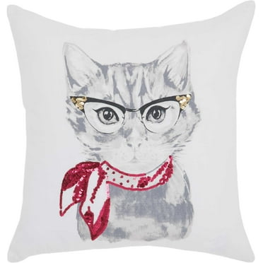 Nourison Trendy, Hip, New Age Animals White Decorative Throw Pillow ...