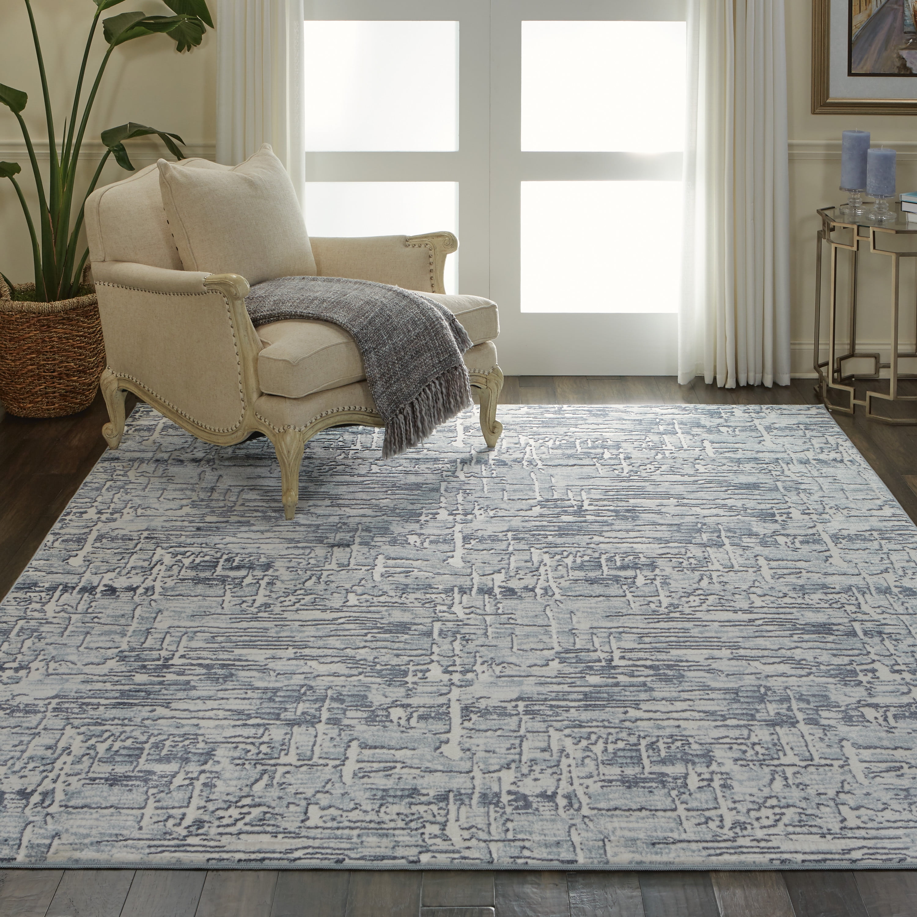 Nourison Urban Chic Abstract Ivory 9' x 12' Area Rug, (9x12) - Walmart.com