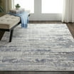 Nourison Rustic Textures Abstract Grey/Blue 7'10" x 10'6" Area Rug ...