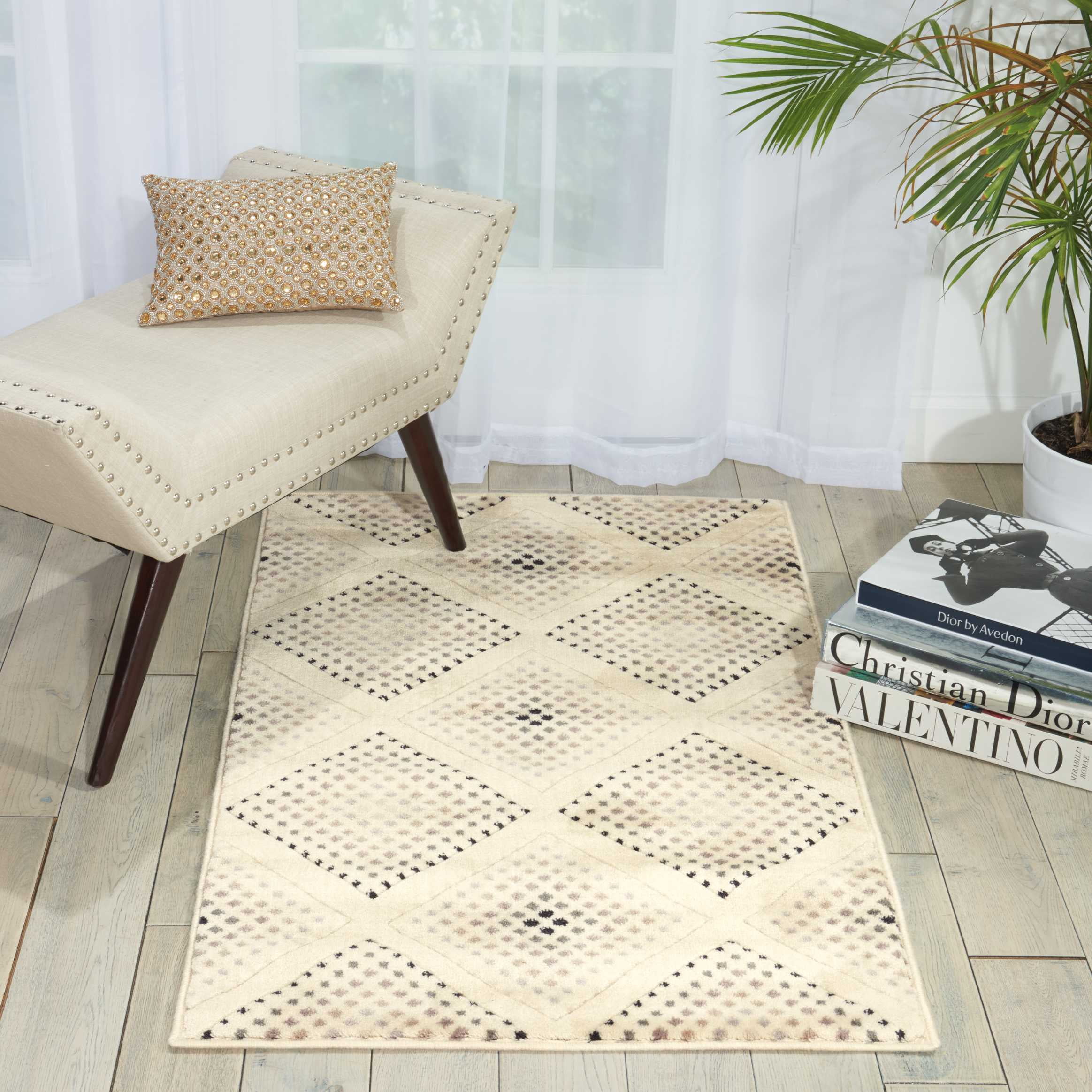 Nourison Utopia Modern Champagne 2'6" x 4'2" Area Rug, (3x4) - Walmart.com