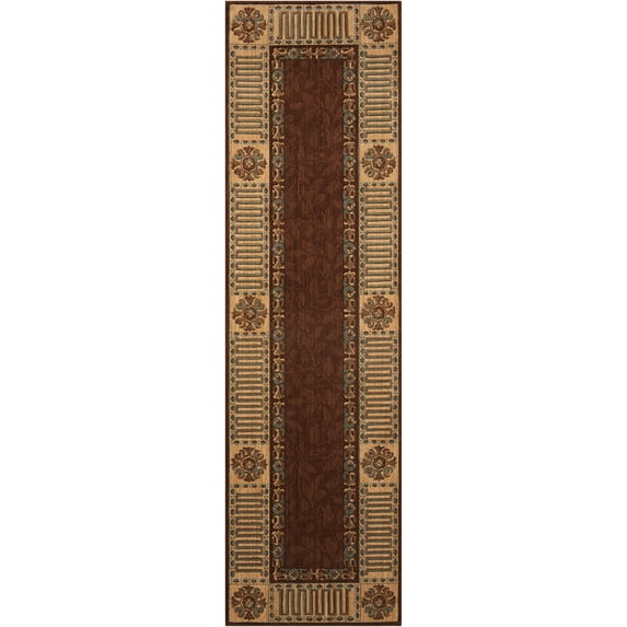 Nourison Vallencierre Area Rug Brown 3'6" x 5'6" Abstract, Border 4' x ...