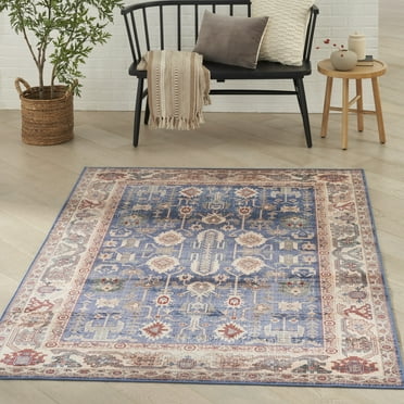 Nourison Vintage Home Bohemian Red Blue 5' x 7' Area Rug (5x7 ...