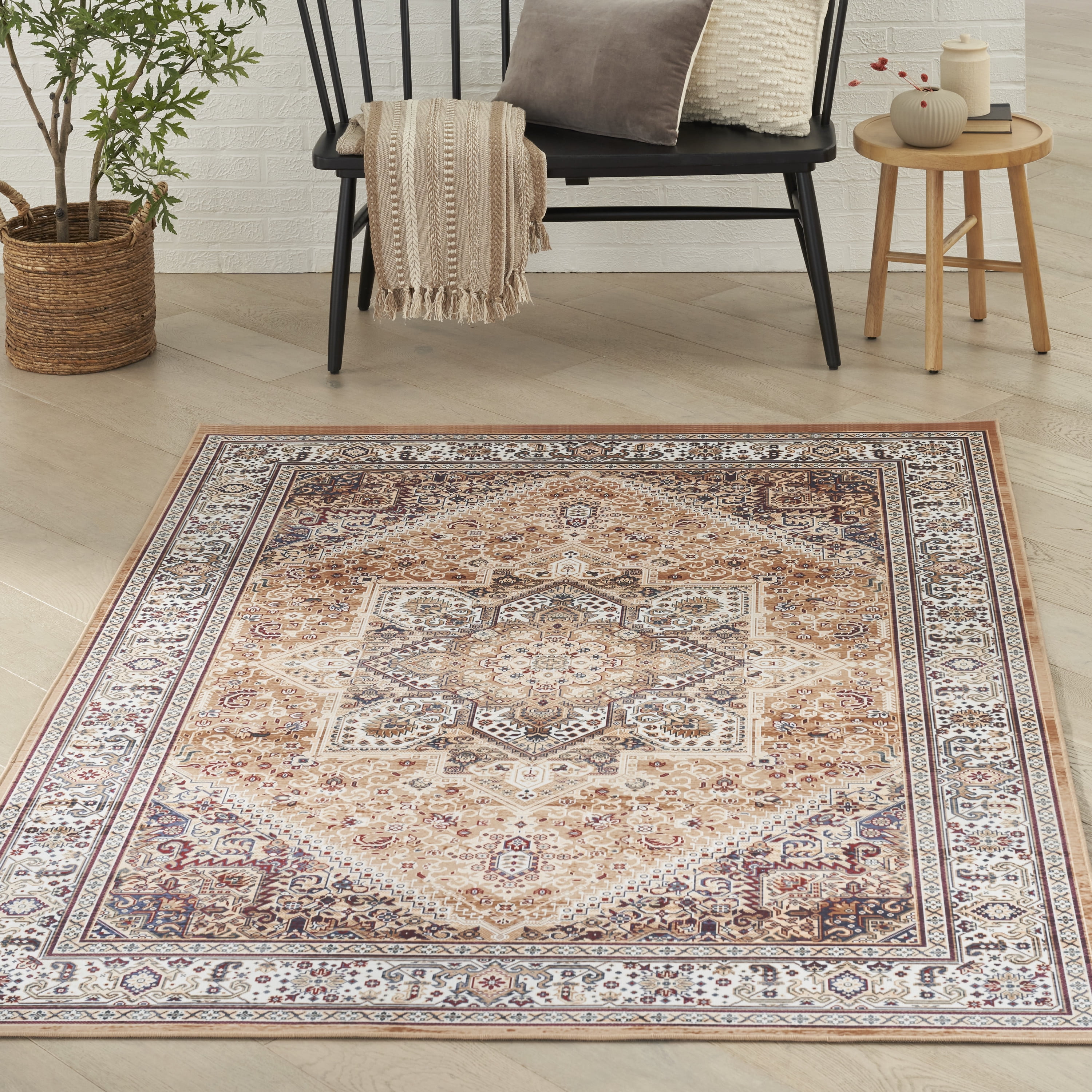 Nourison Vintage Home Bohemian Gold 5' x 7' Area Rug (5x7) - Walmart.com
