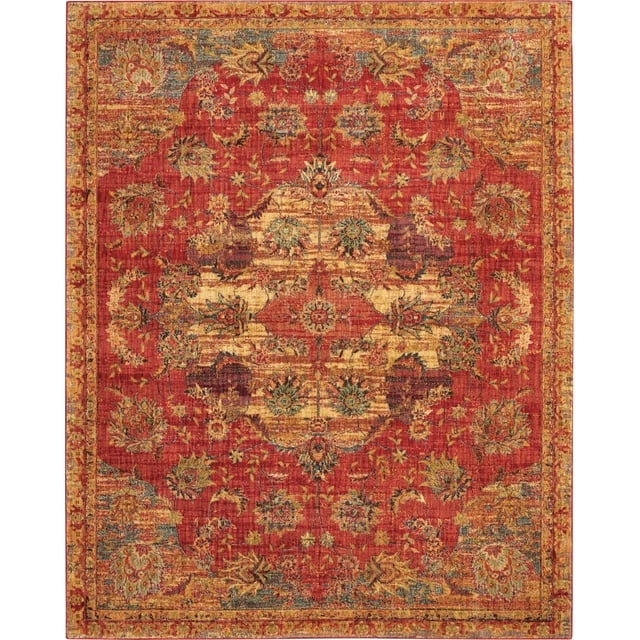 Nourison Vintage Tradition Persian Center Medallion Red Area Rug ... Nourison Vintage Tradition Persian Center Medallion Red Area Rug ...