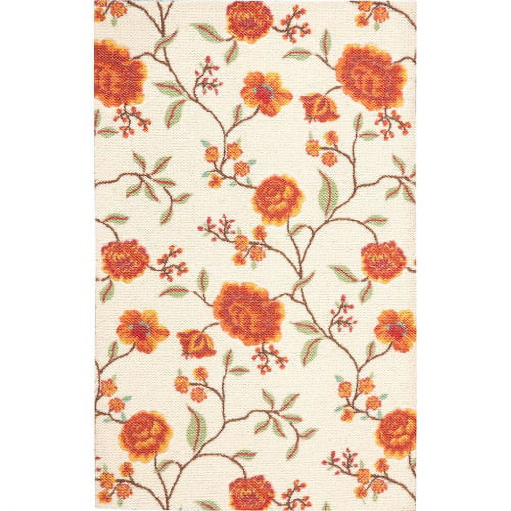 Nourison Vista Ivory Floral Rug Ivory 8' x 10' 8' x 10' - Walmart.com