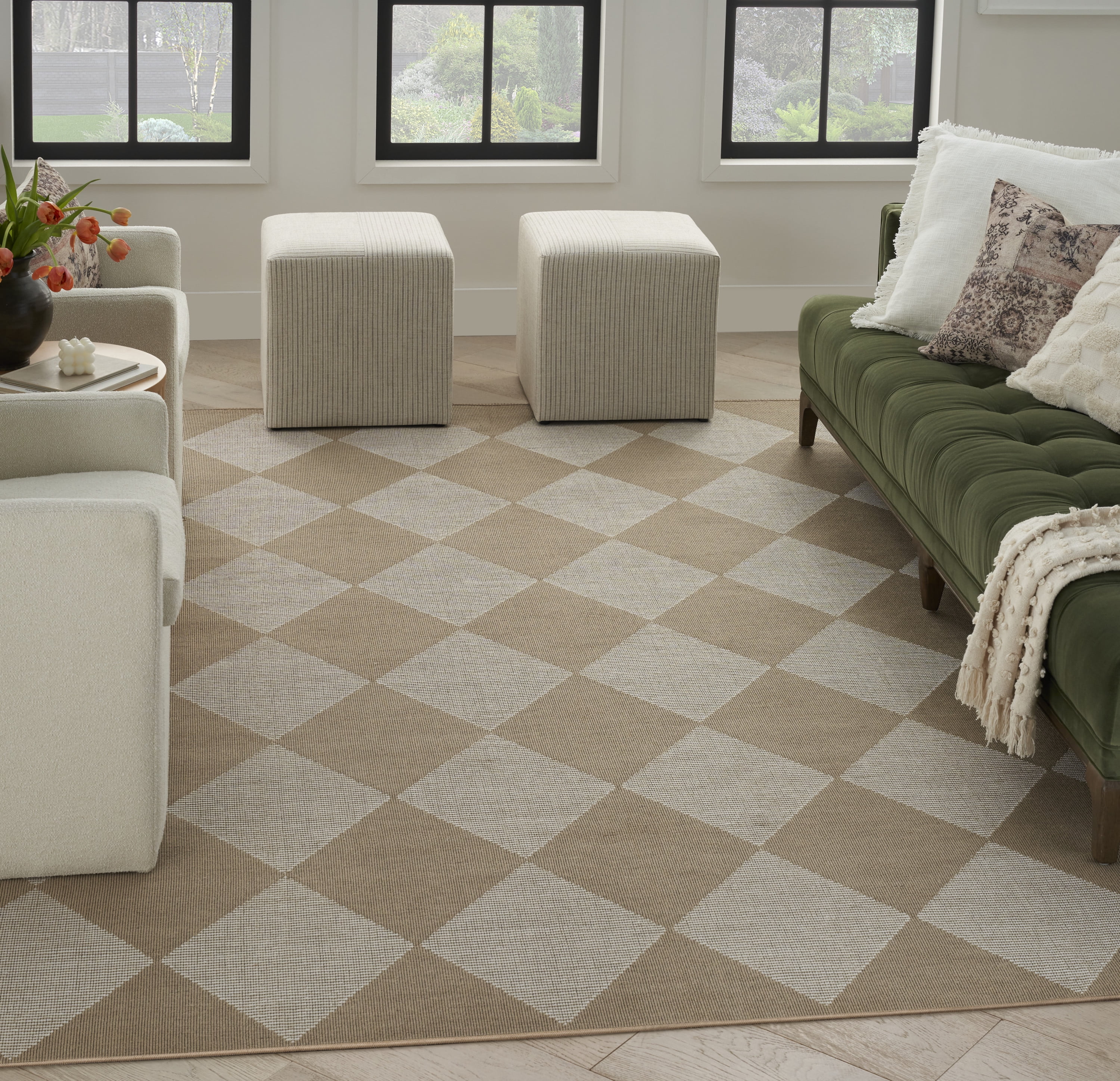 Nourison Washable Modern Jute Modern Natural Ivory 7'10" x 9'10" Area ...