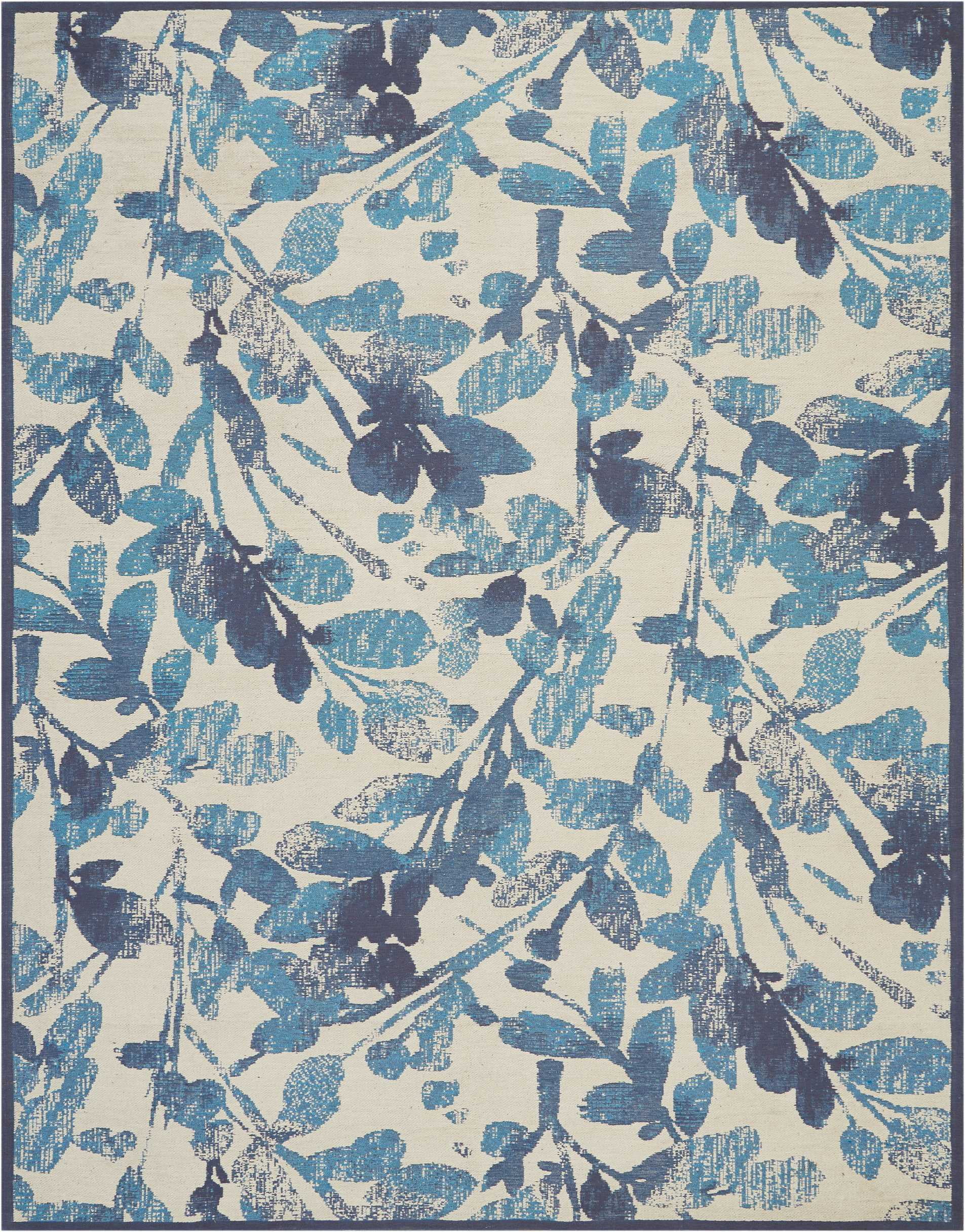 Nourison Vintage Lux 8' x 10' Indigo Modern Indoor Rug - Walmart.com