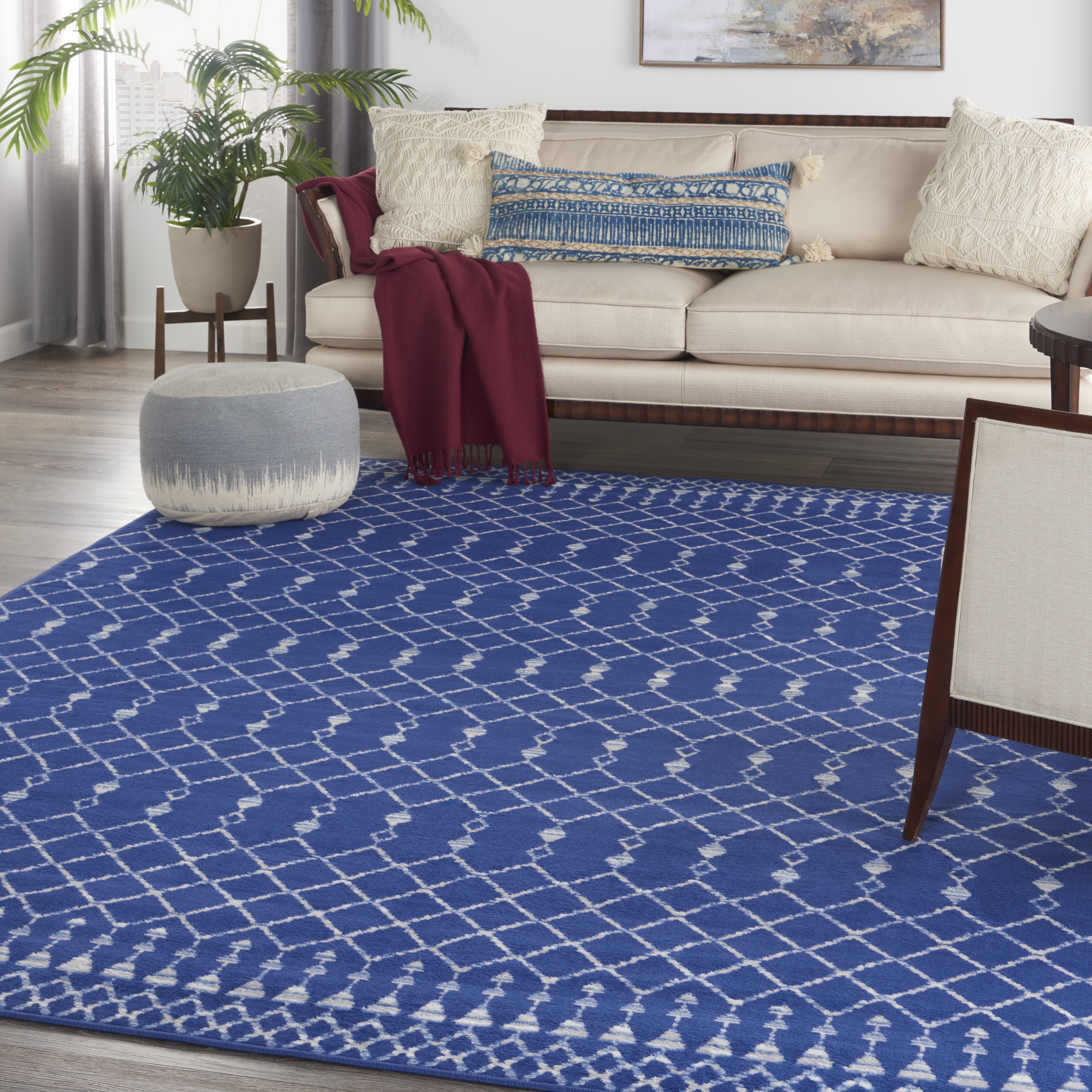 Nourison Whimsicle Modern Bohemian Navy 8' x 10' Area Rug, (8' x 10 ...