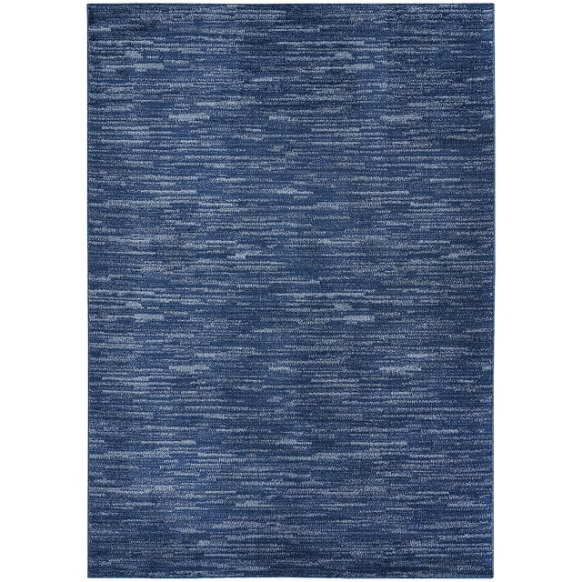Noursion Essentials Solid Contemporary Navy Blue 5' x 7' Area Rug, (5 ...