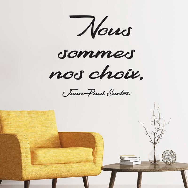 Nous Sommes Nos Choix Wall Sticker Vinyl Wall Art Murals French Quote ...