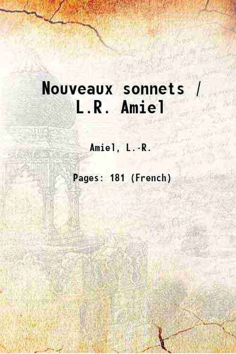 Nouveaux sonnets / L.R. Amiel 1909 [Hardcover] - Walmart.com