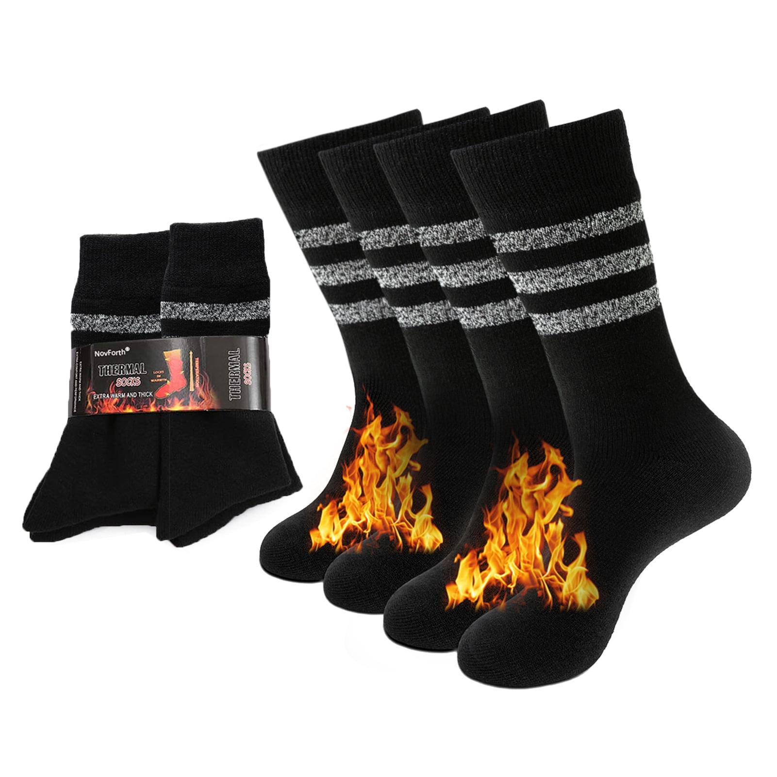 NovForth Insulated Thermal Socks for Men and Women, Merino Wool ...