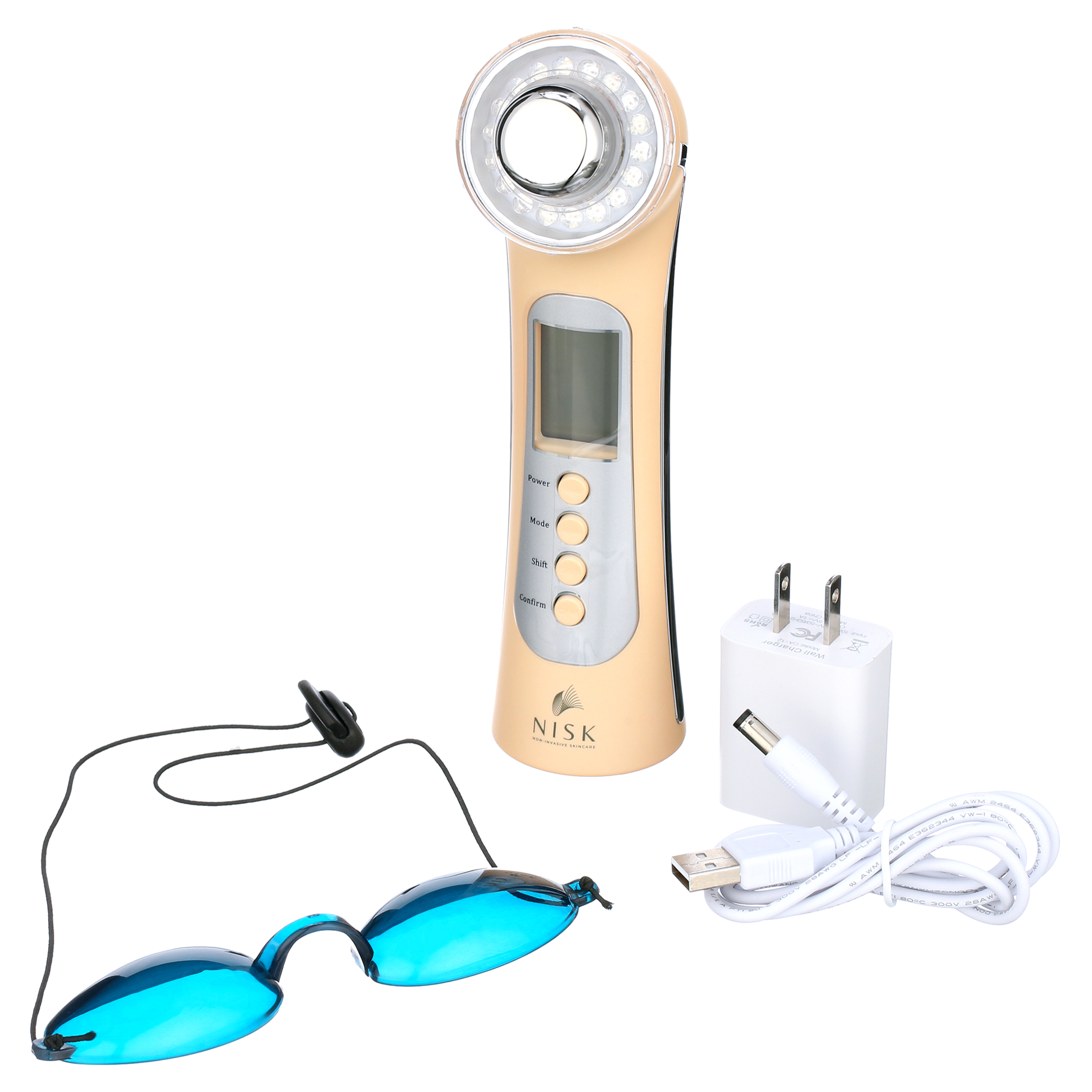 DGYAO LED Light Therapy Face Mask Facial Skin Care 7 Colors Blue & Red ...