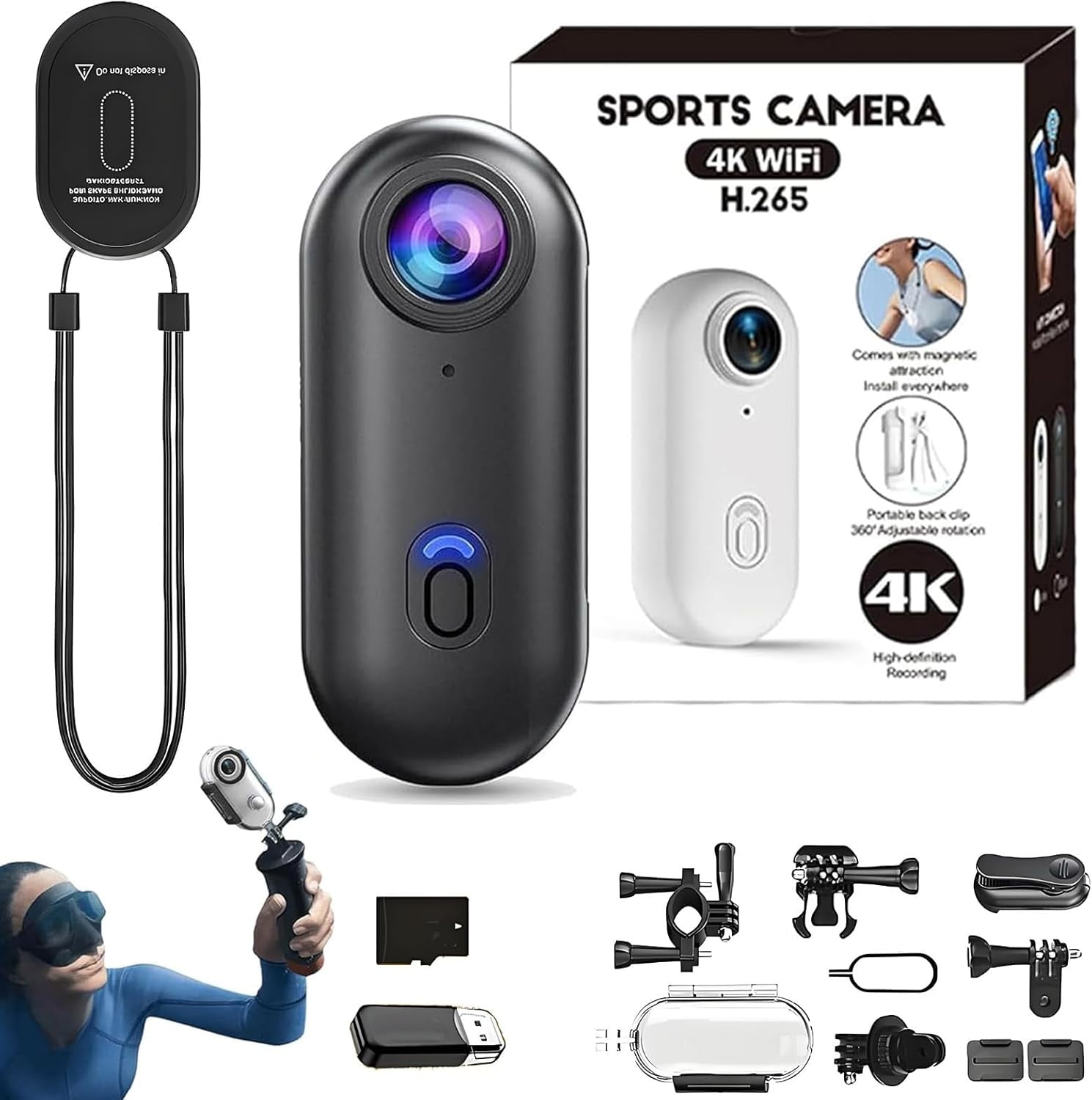 Nova Caplens - POV Camera, 4k Pocket Action Cam, Thumb Action Cameras ...