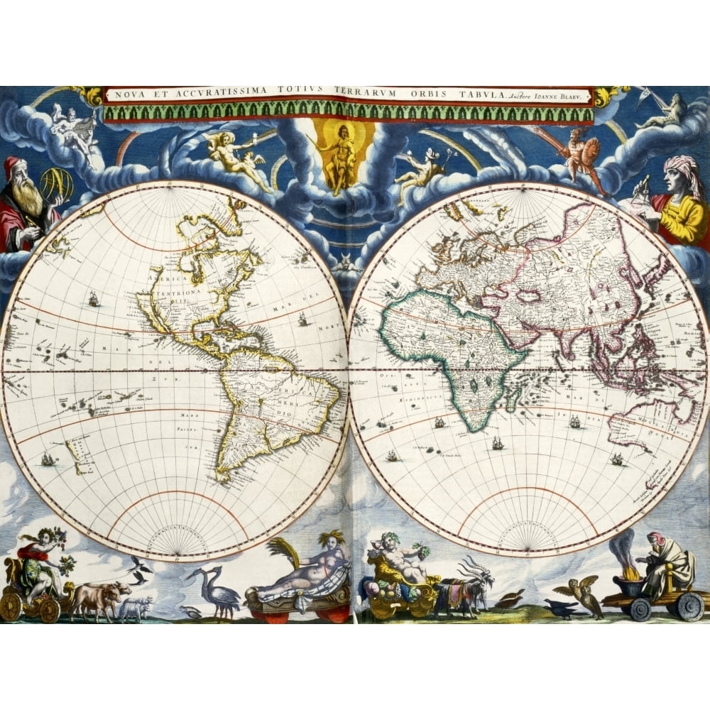 Nova Et Accuratissima Totius Terrarum Orbis Tabula A New Most Accurate ...
