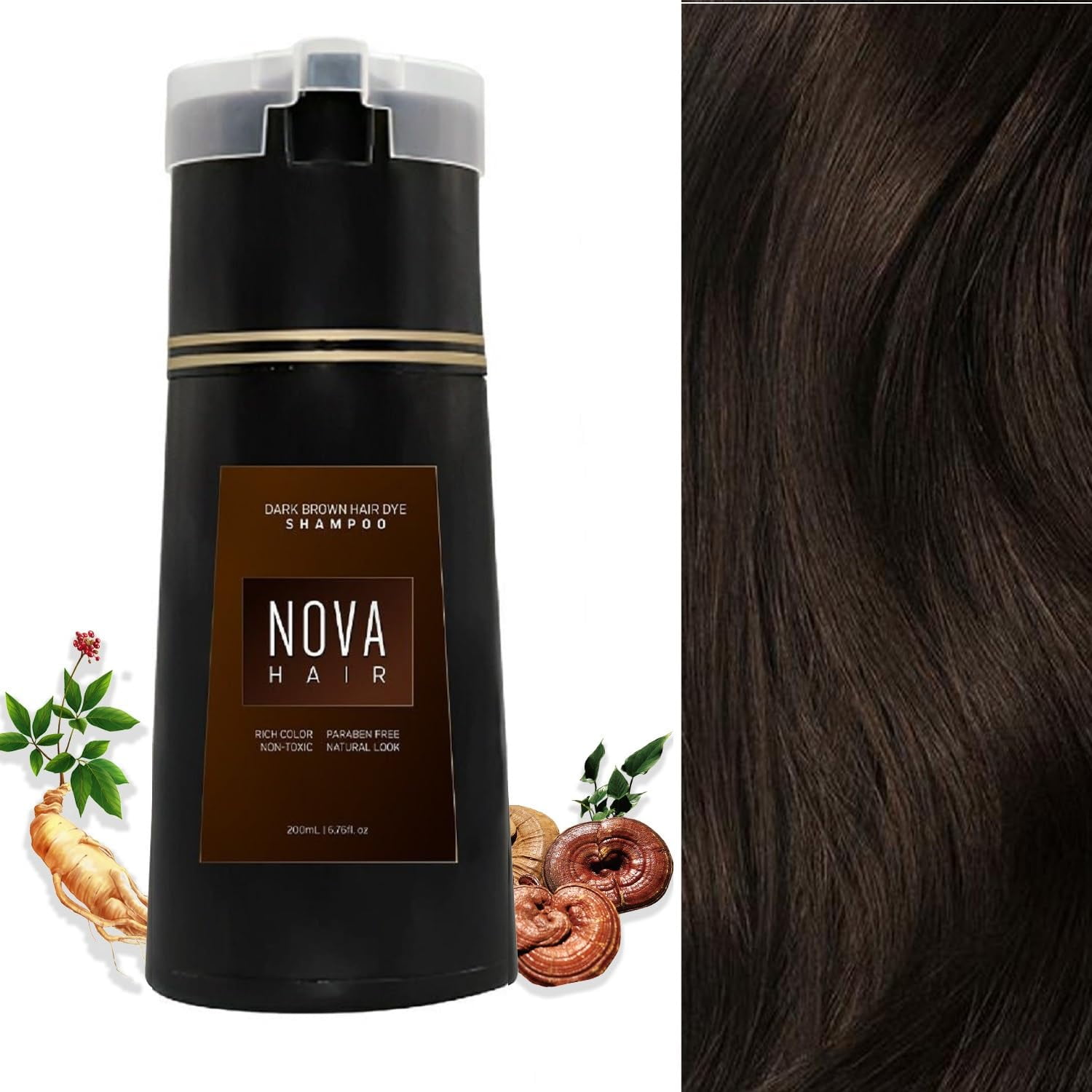 Nova Hair Dye Shampoo, Nova Hair Instant Dye Shampoo for Men & Women ...