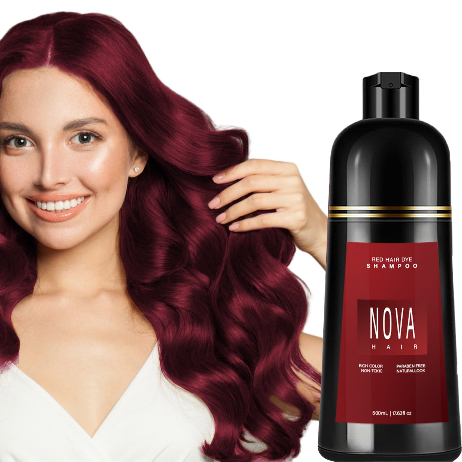 Nova Hair Dye Shampoo,Nova Hair Instant Dye Shampoo,Natural Plant Hair ...