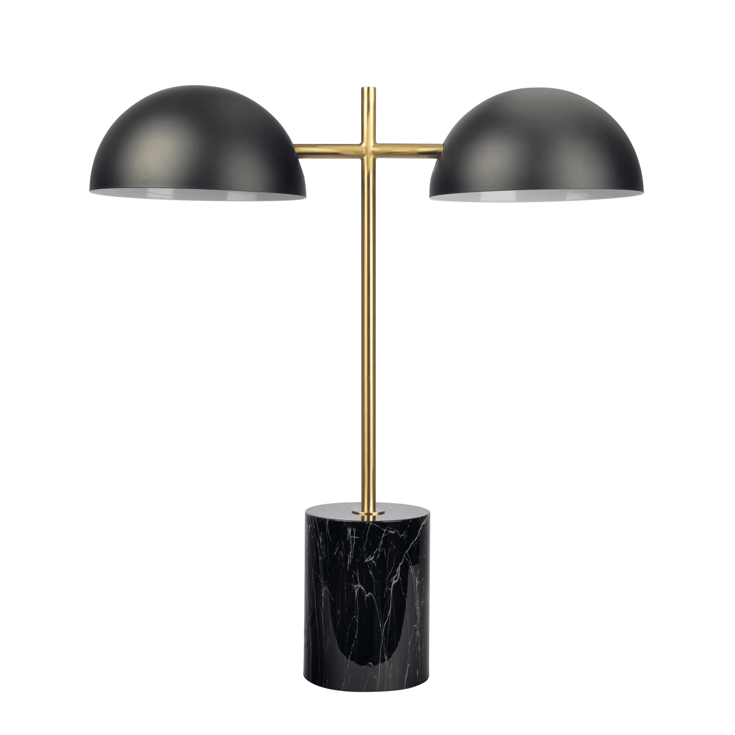 Table Lamps Nova Hydro Black Table Lamp with On/Off Switch Double Lamp ...
