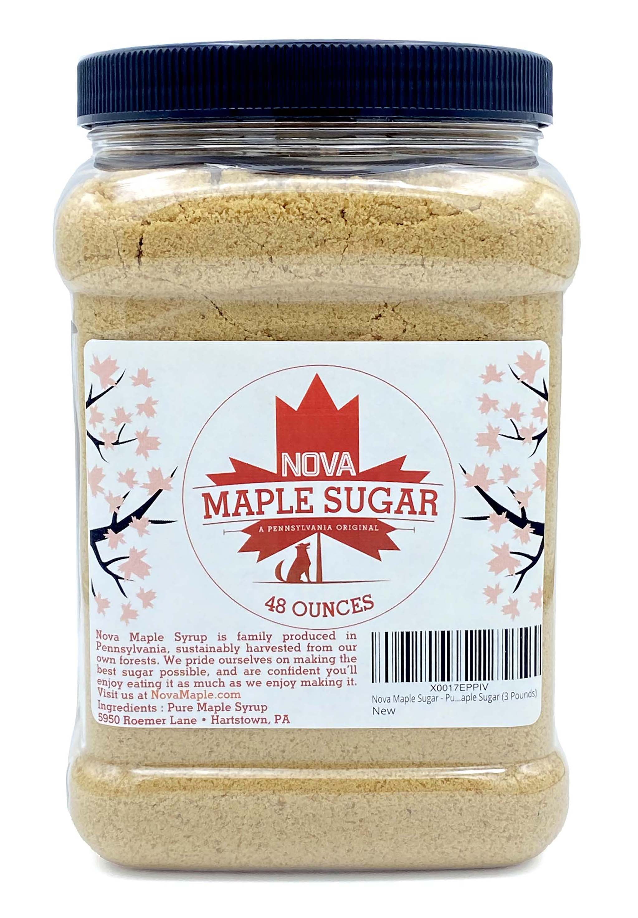 Nova Grade-A Pure Maple Sugar, Premium Bulk Powdered (3 Pounds ...