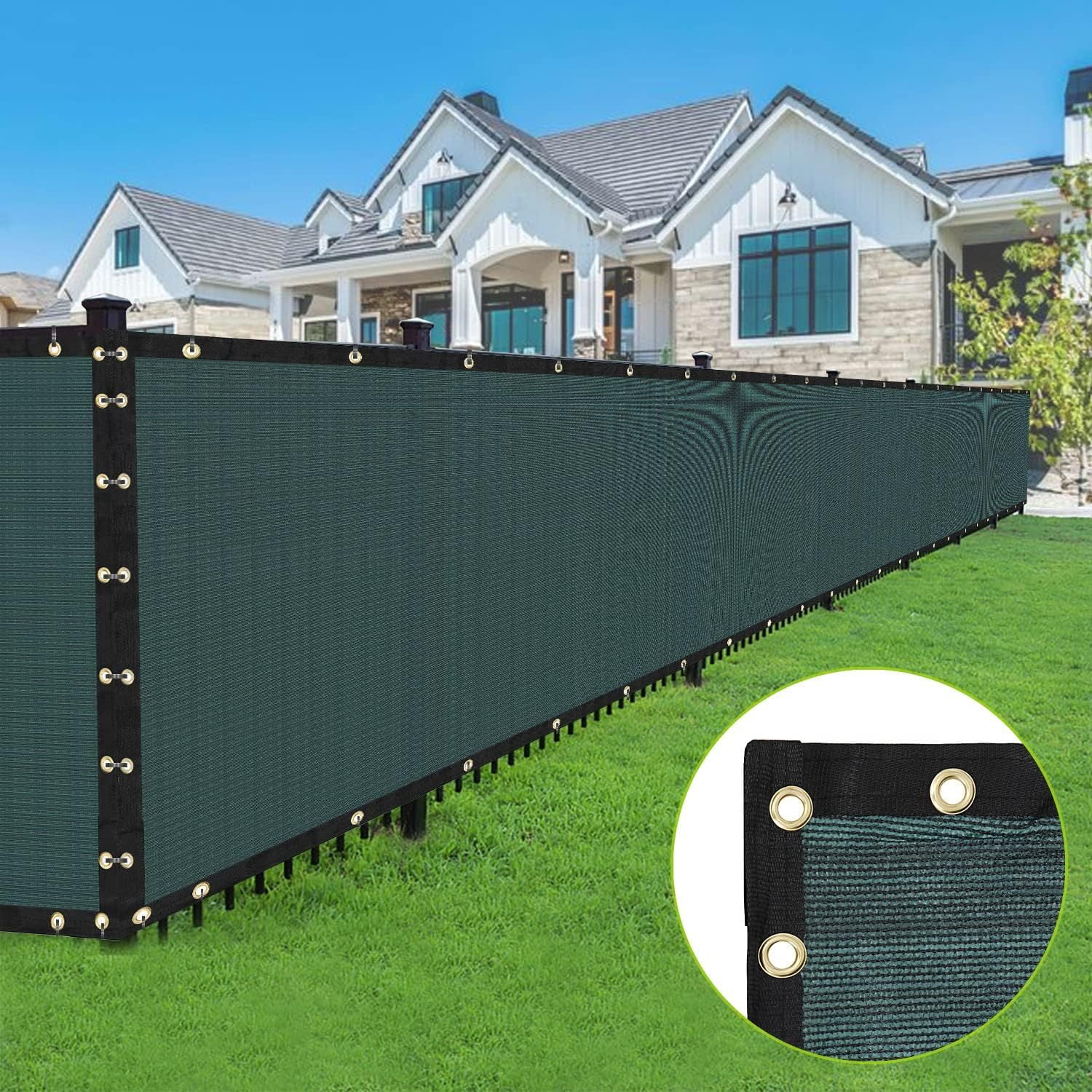 Nova Microdermabrasion 6' x 50' Green Outdoor Privacy Screen Fence ...