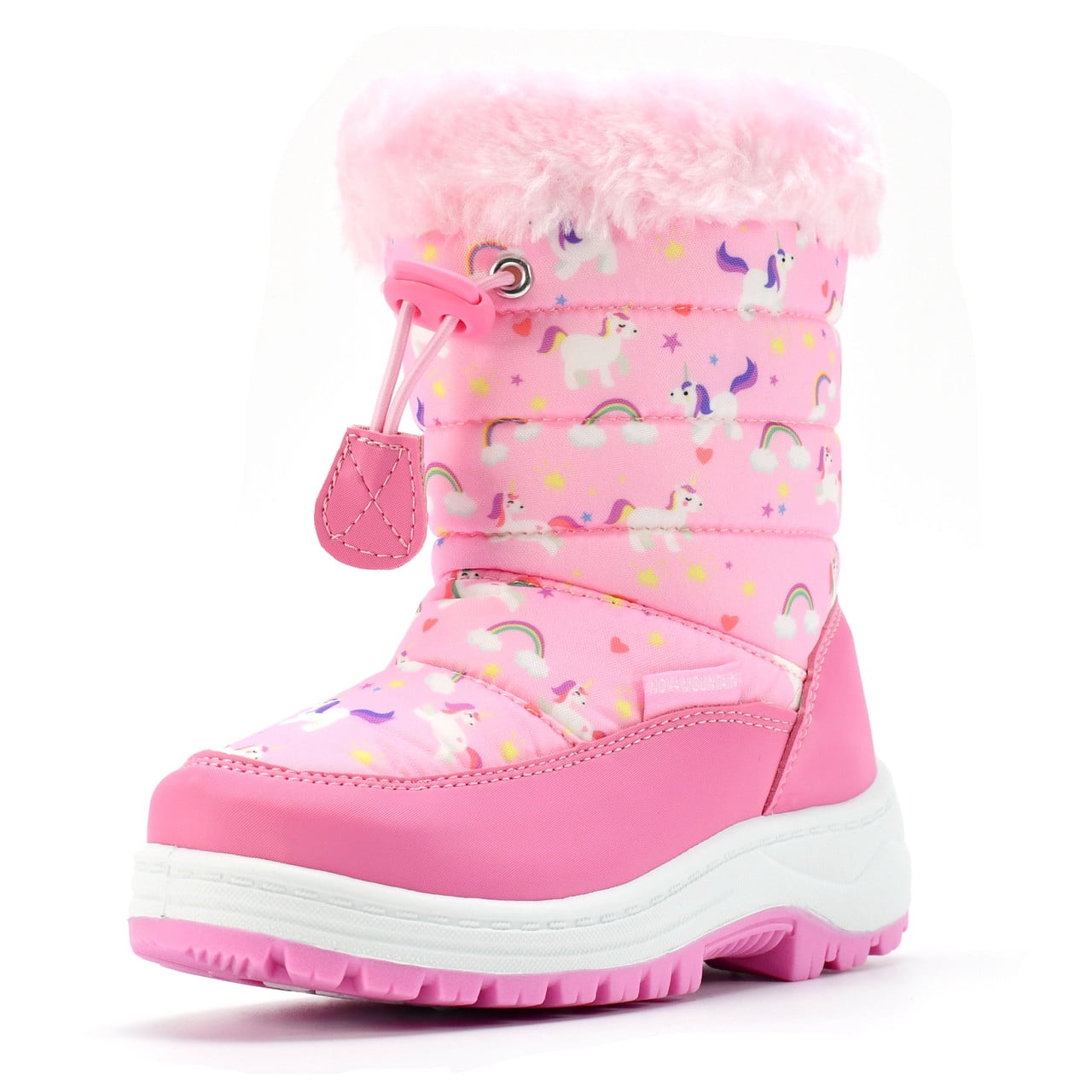 Nova Mountain Kids Winter Snow Boots, Water-Resistant, Pink Unicorn ...