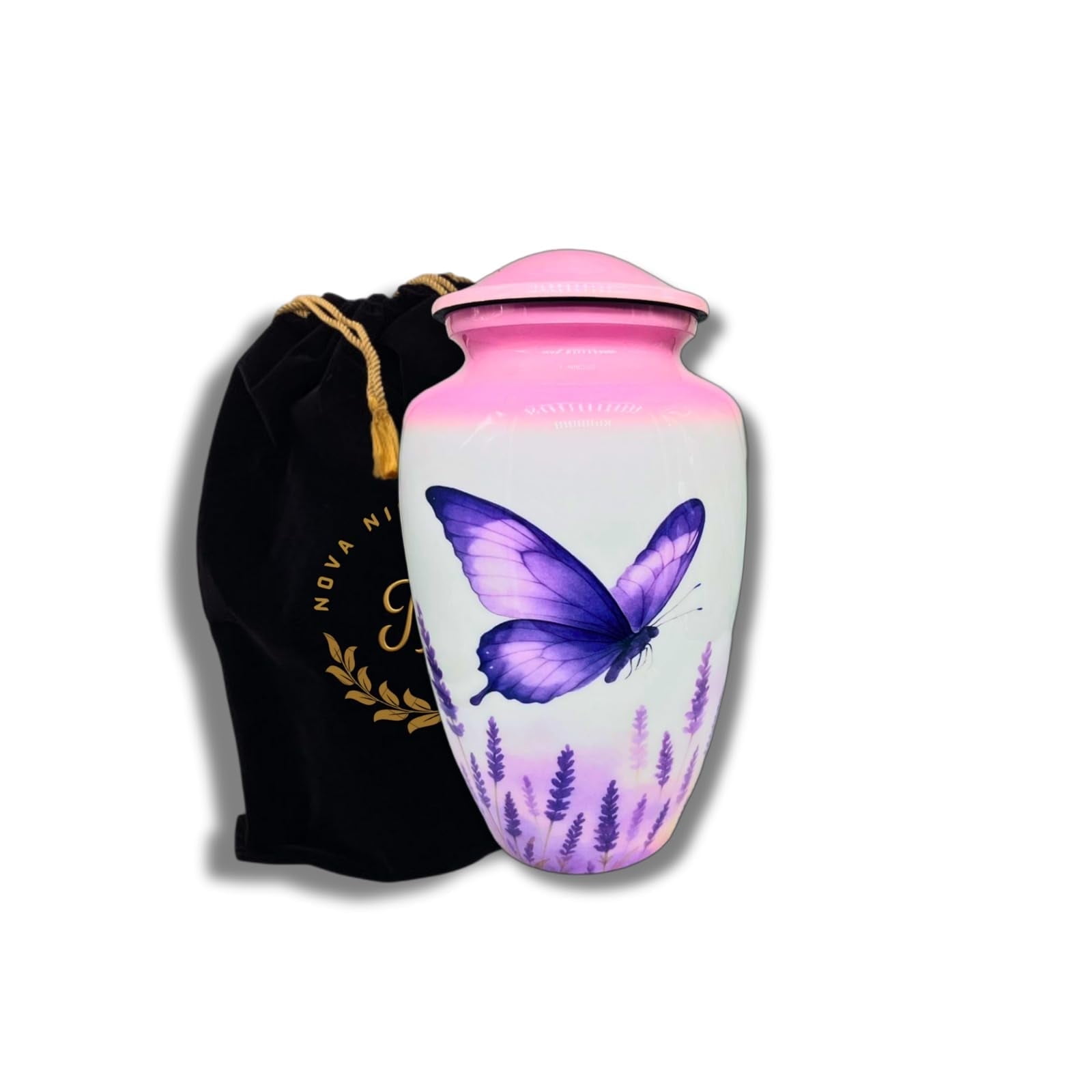 Nova Niche Adult Cremation Urn for Human Ashes – Handcrafted Pink ...