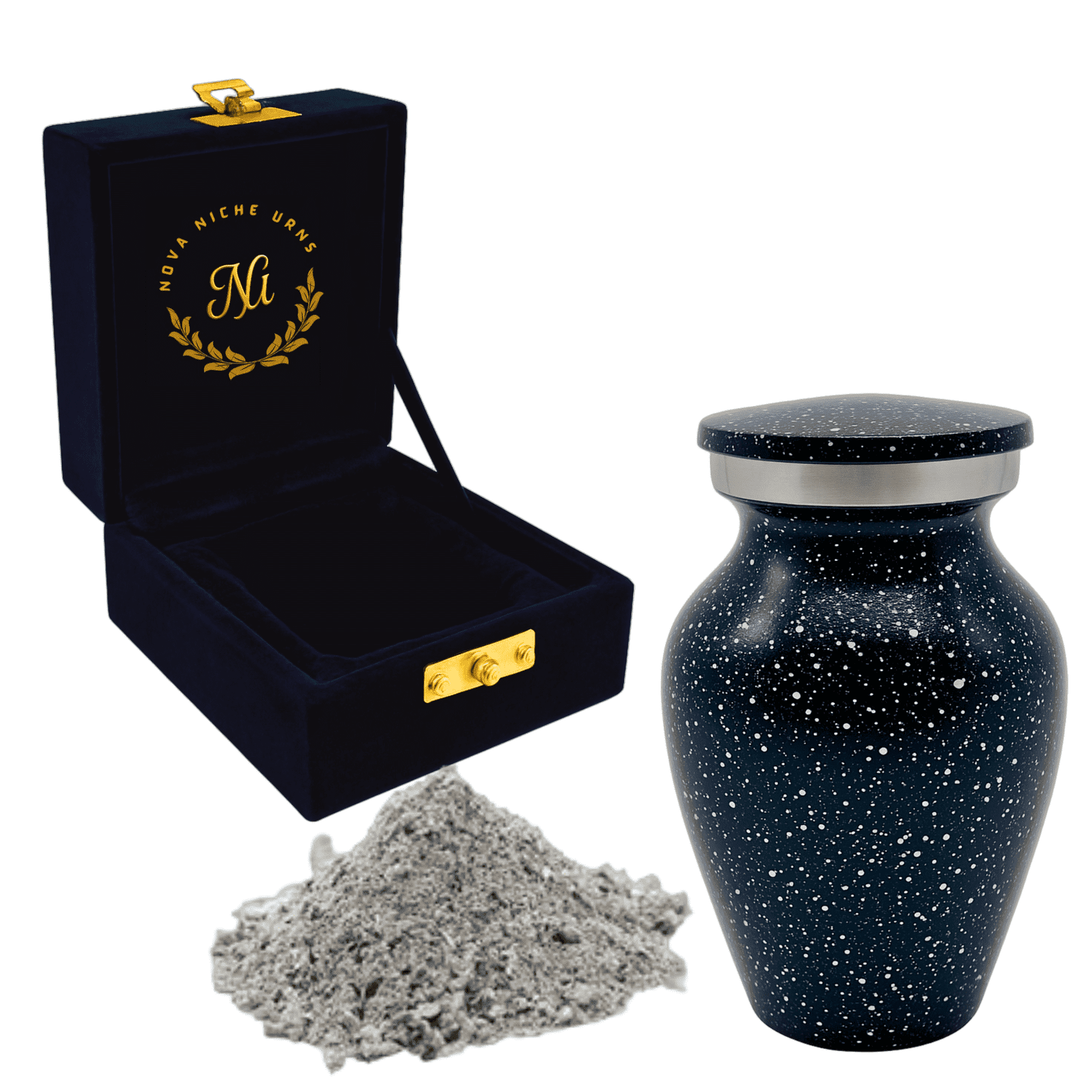 Nova Niche Small Black Aluminium Cremation Urn for Human Ashes – Mini ...
