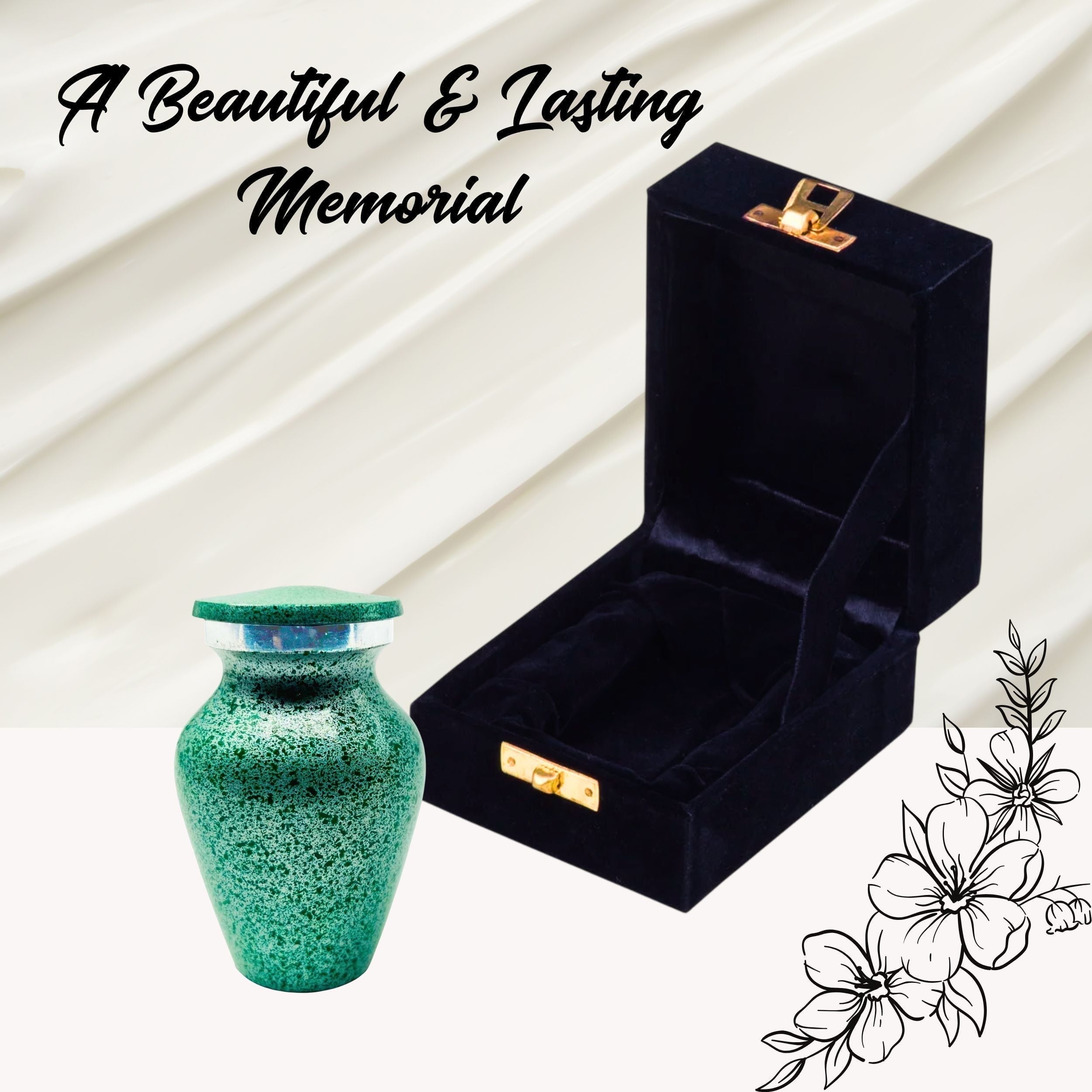 Nova Niche Forest Harmony Metal Keepsake Cremation Urn for Human Ashes ...