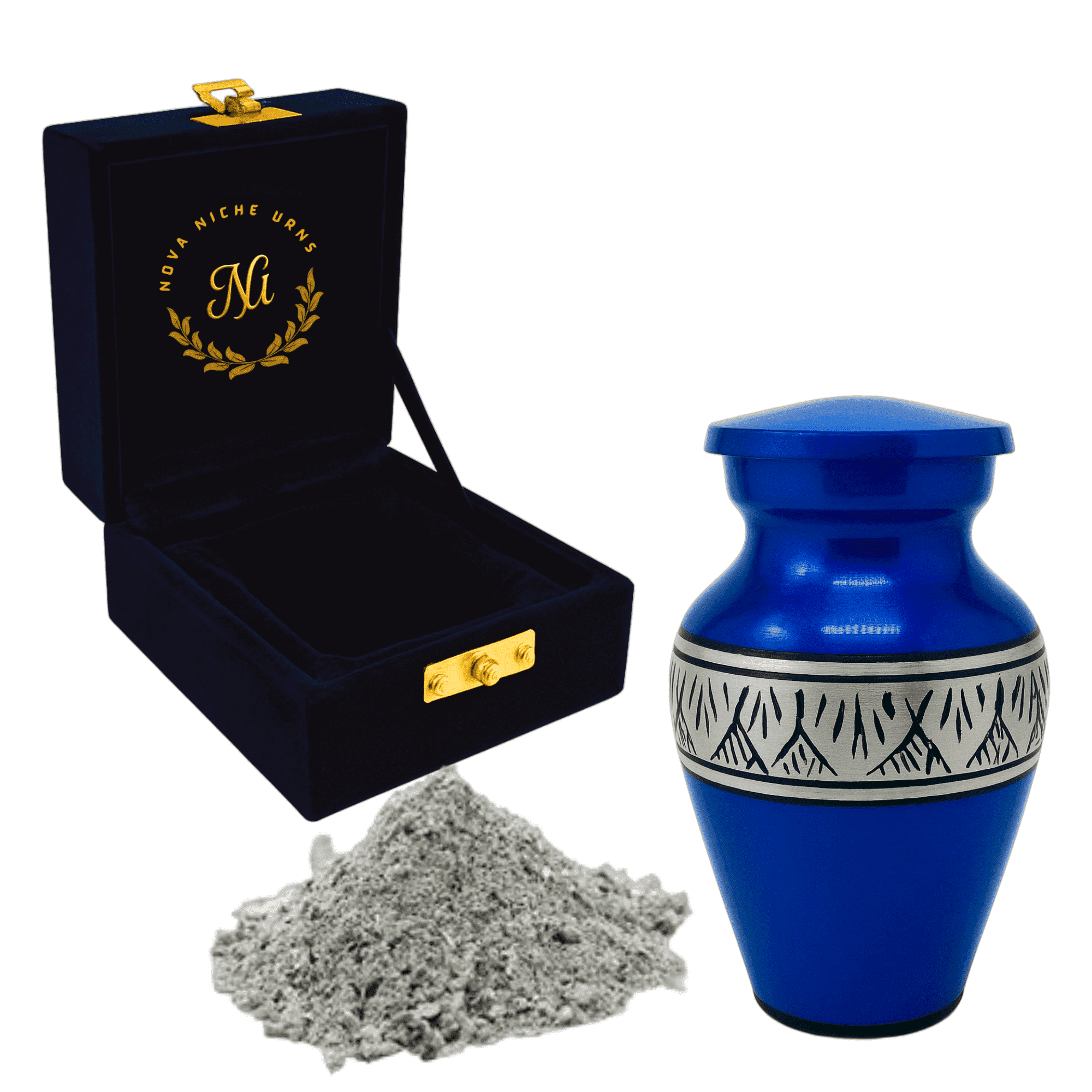 Nova Niche Royal Blue Elegance Cremation Urn for Human Ashes ...