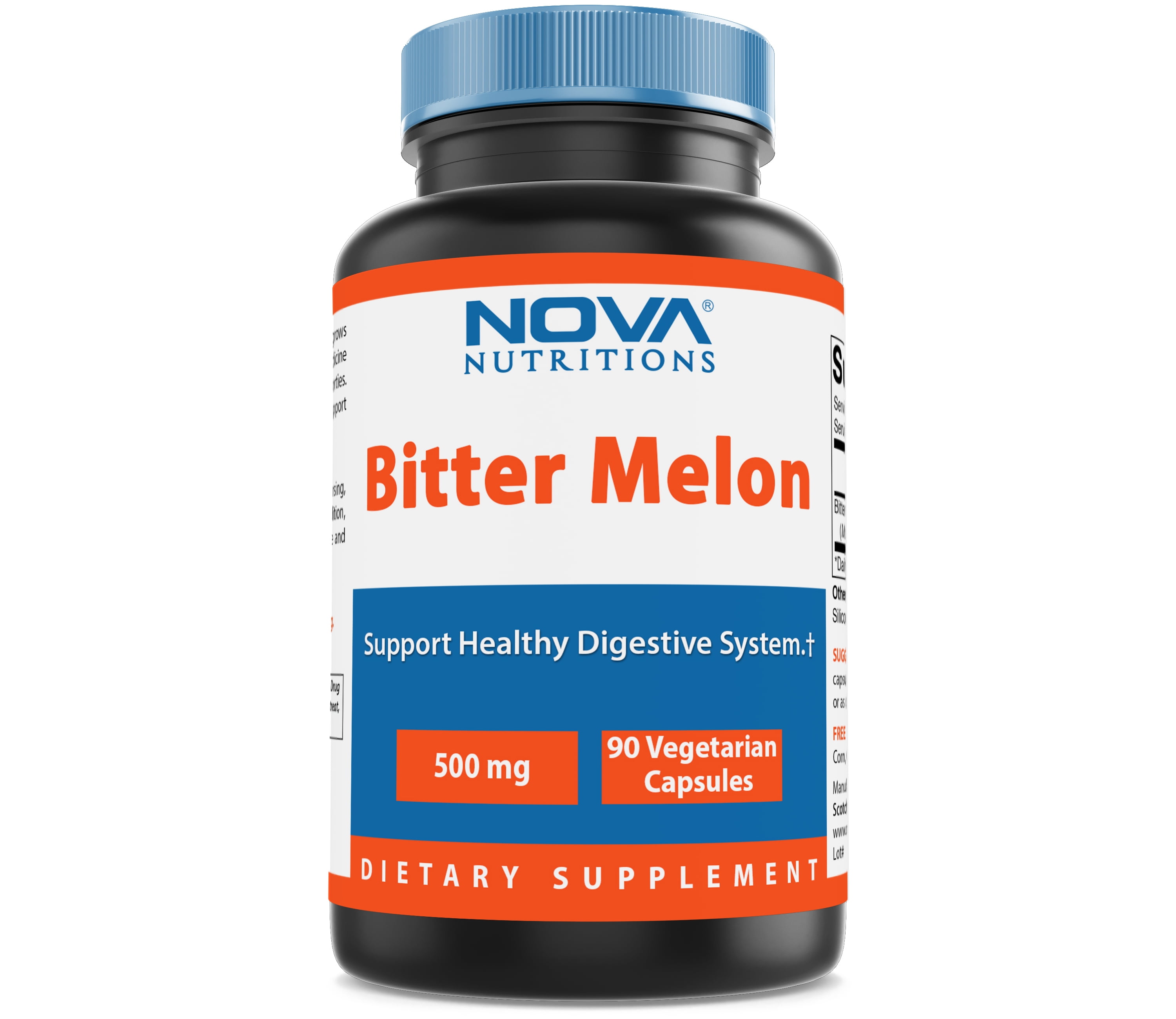 Nova Nutritions Bitter Melon Supplement 500mg, Glycemic Support, 90 ...