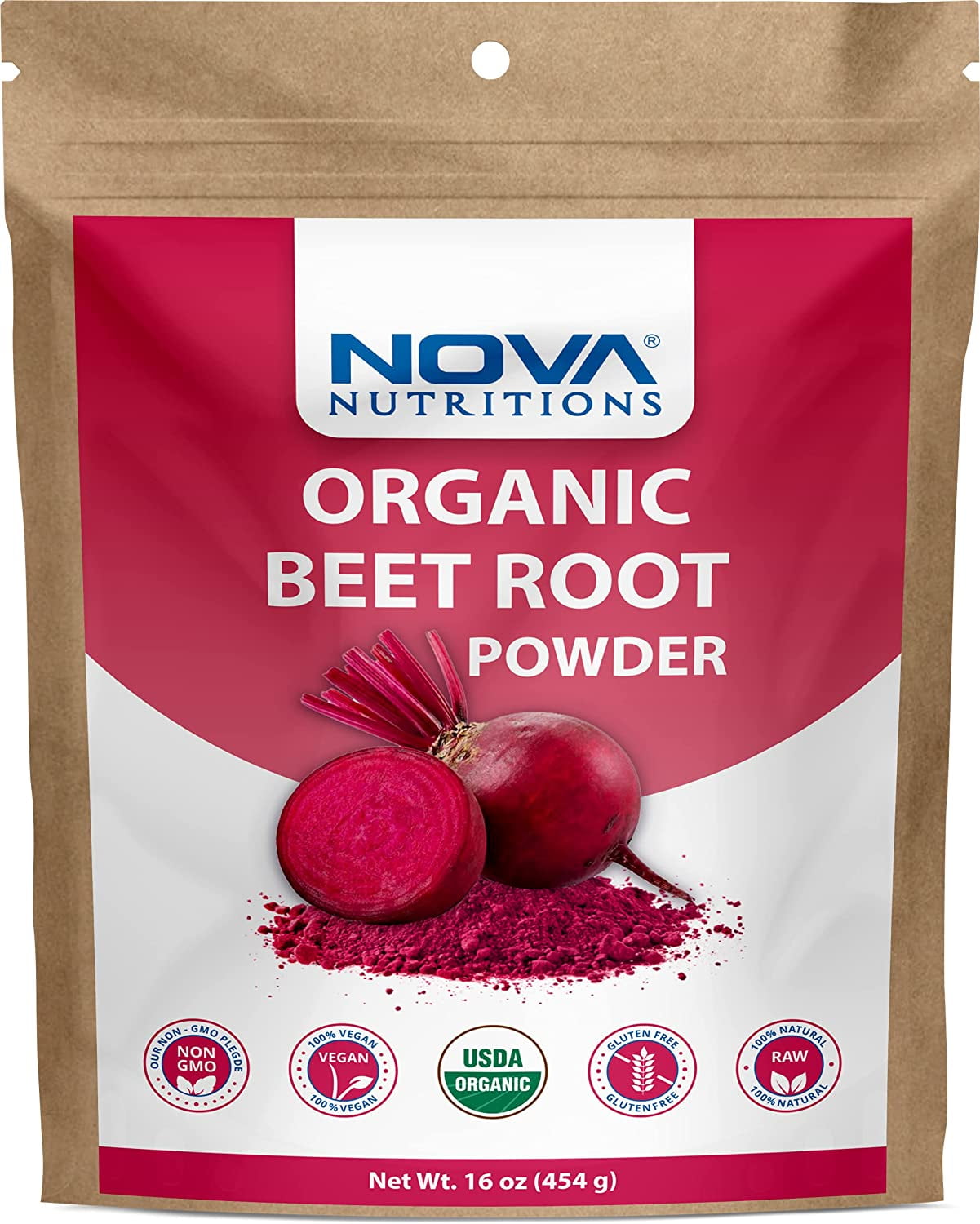 Nova Nutritions Pure Beet Root Powder Supplement - Healthy, Certified ...