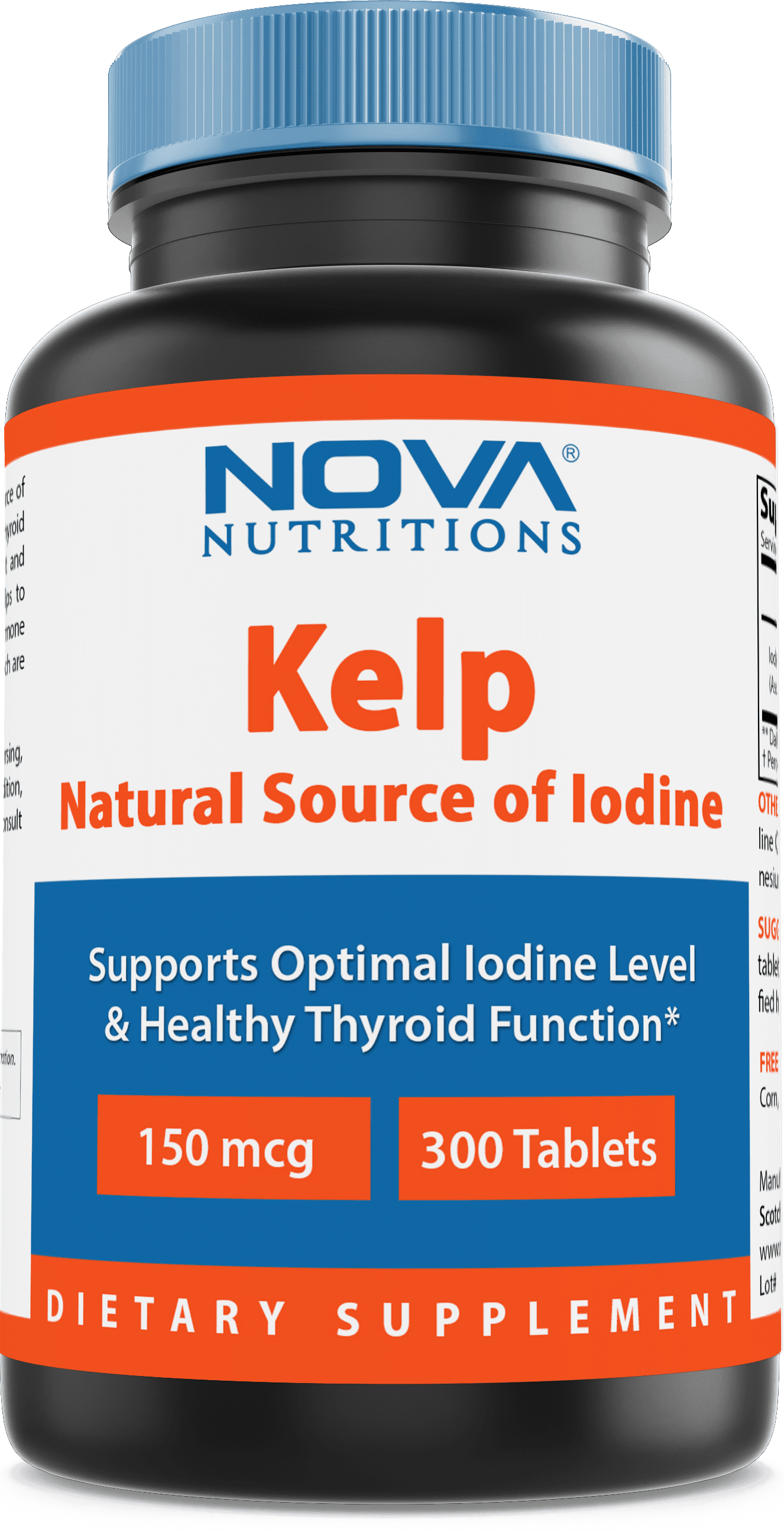 Nova Nutritions Seaweed Kelp Iodine Supplement 150 mcg 300 Tablets ...