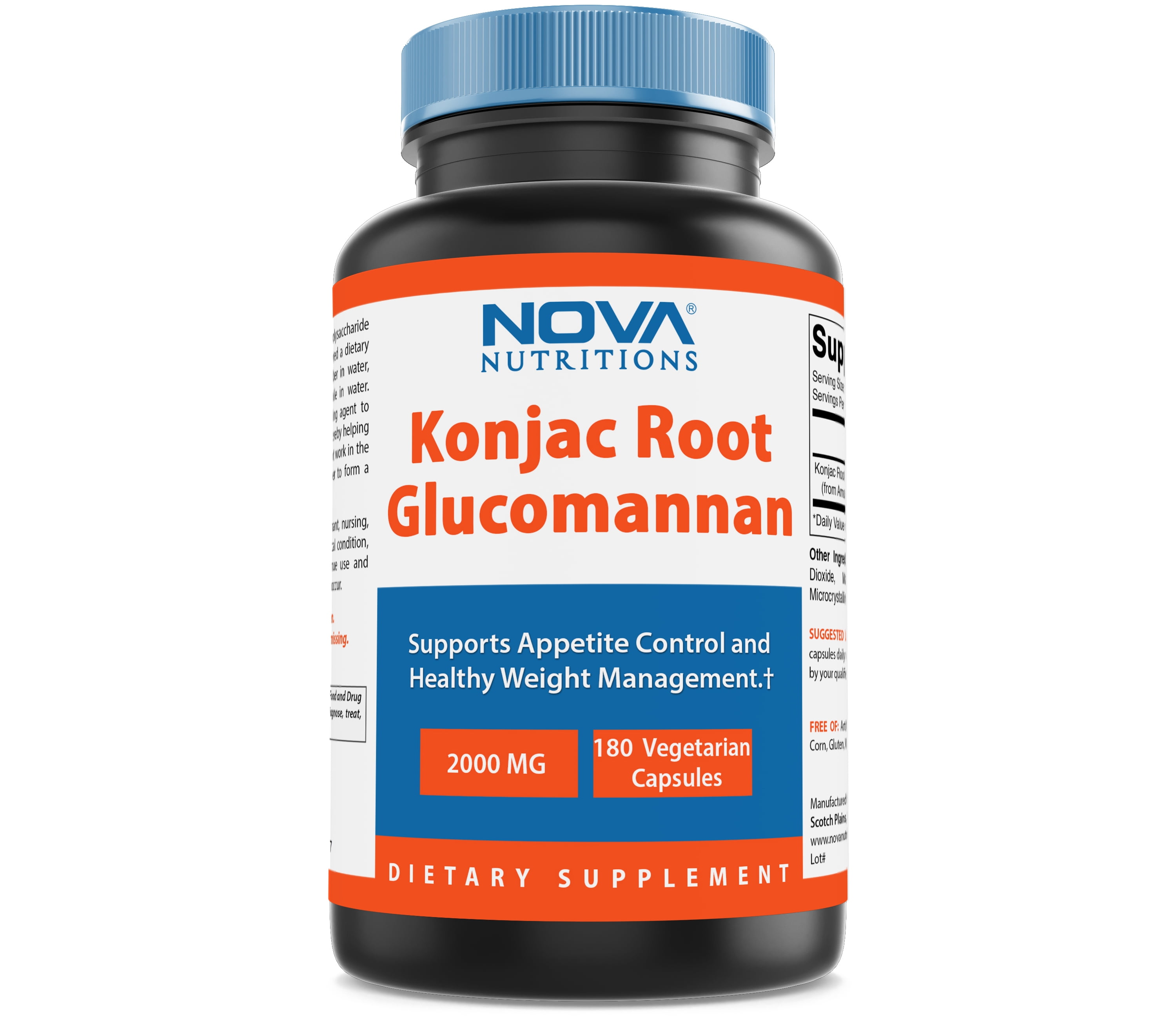 Nova Nutritions Konjac Root 2000 mg - Weight Loss Support, Healthy ...