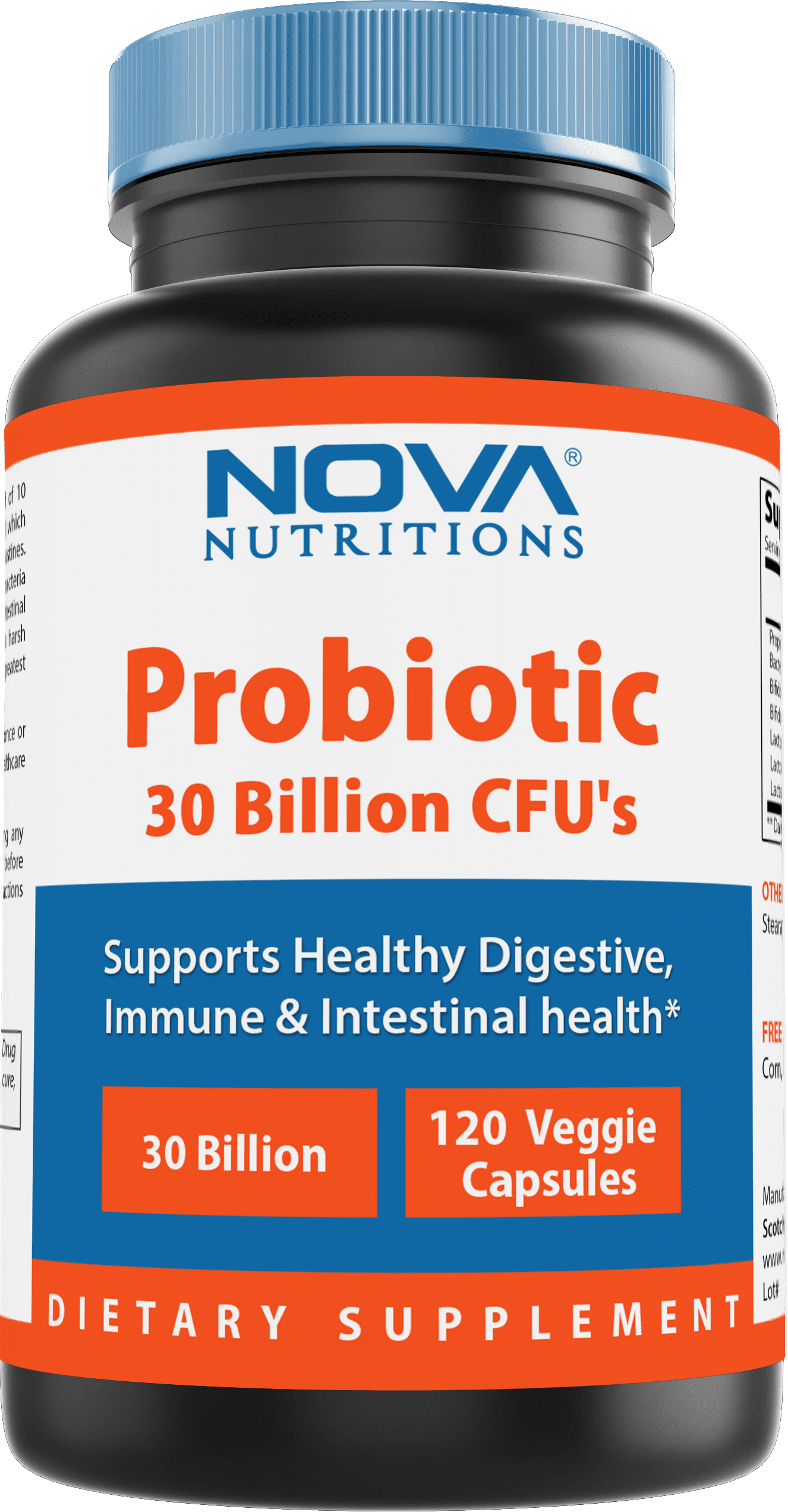 Nova Nutritions Probiotic 30 Billion SHELF STABLE 120 Vcaps - Walmart.com