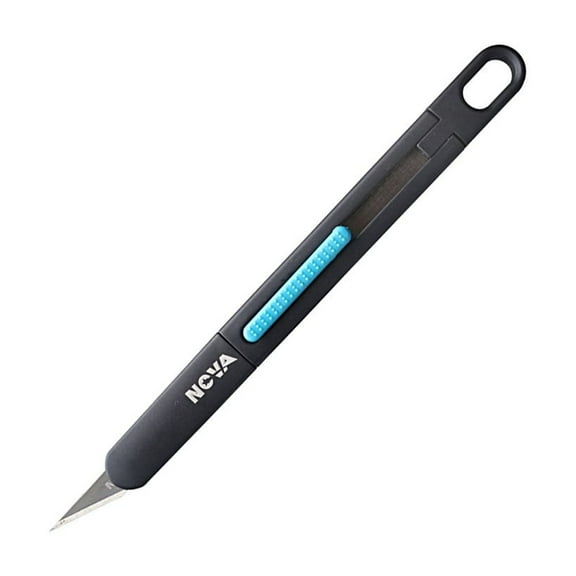 Cosco Easycut Cutter Knife W/Self-Retracting Safety-Tipped Blade Black ...