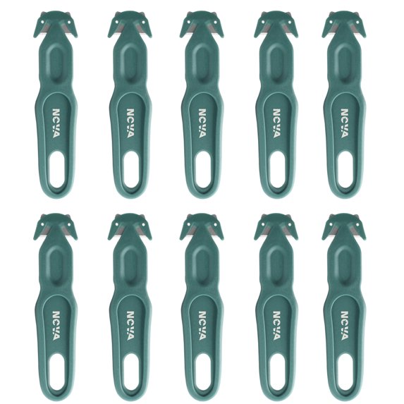 Nova Safety Cutter Tool, Safety Box Cutter Knife, 10 Piece, Green ...